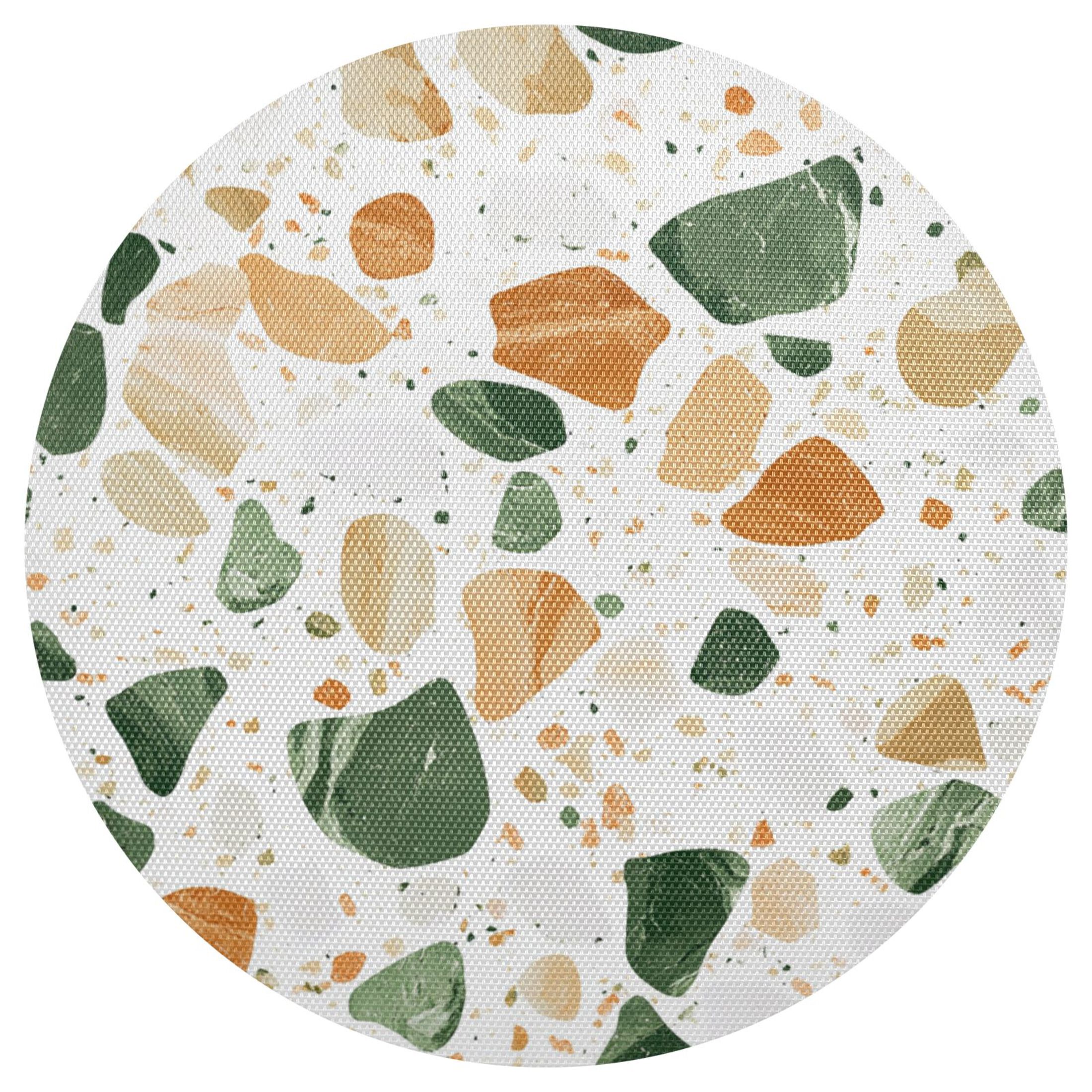 Minimalist Stone Pattern 15.4in Diameter PVC Plate Mat, Heat-Resistant ...