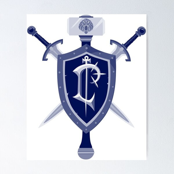 Minimalist Stormwind / Lordaeron Crest Poster Wall Art, Modern Wall ...