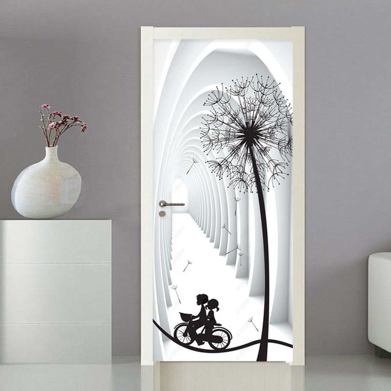 Minimalist Style Dandelion Door Sticker Decorative For Bedroom Living ...