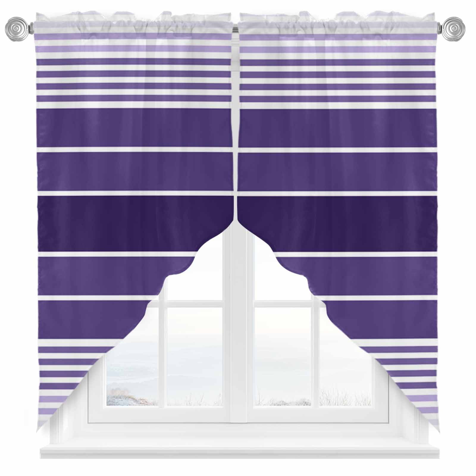 Minimalist Swag Curtain Valance for Windows, Country Purple Gradient ...