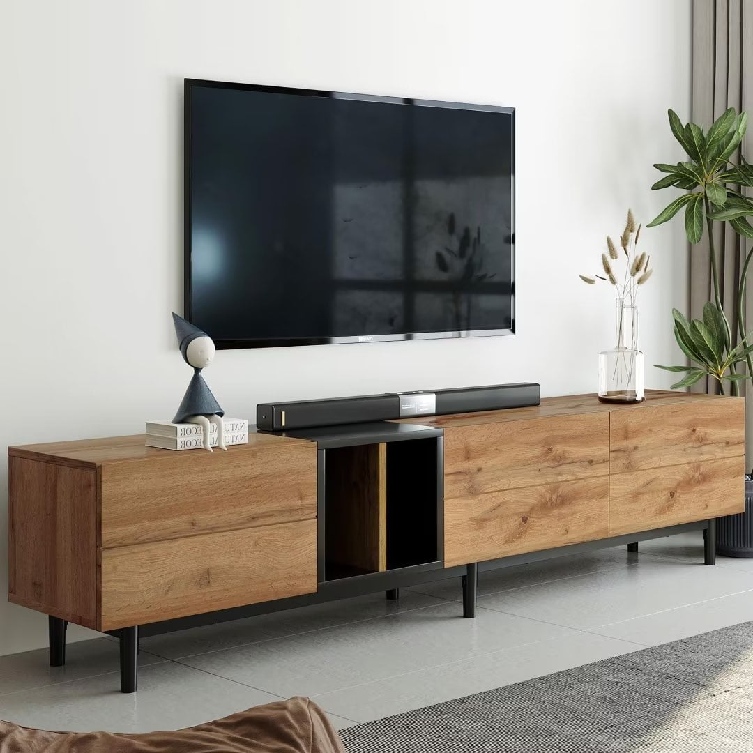 Minimalist TV Stand Console Table for TV's up to 80" TV, Media ...