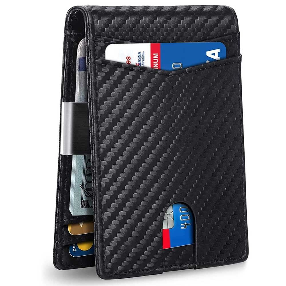 Minimalist Thin Small Wallet Front Pocket ID Credit Card Holder with ...