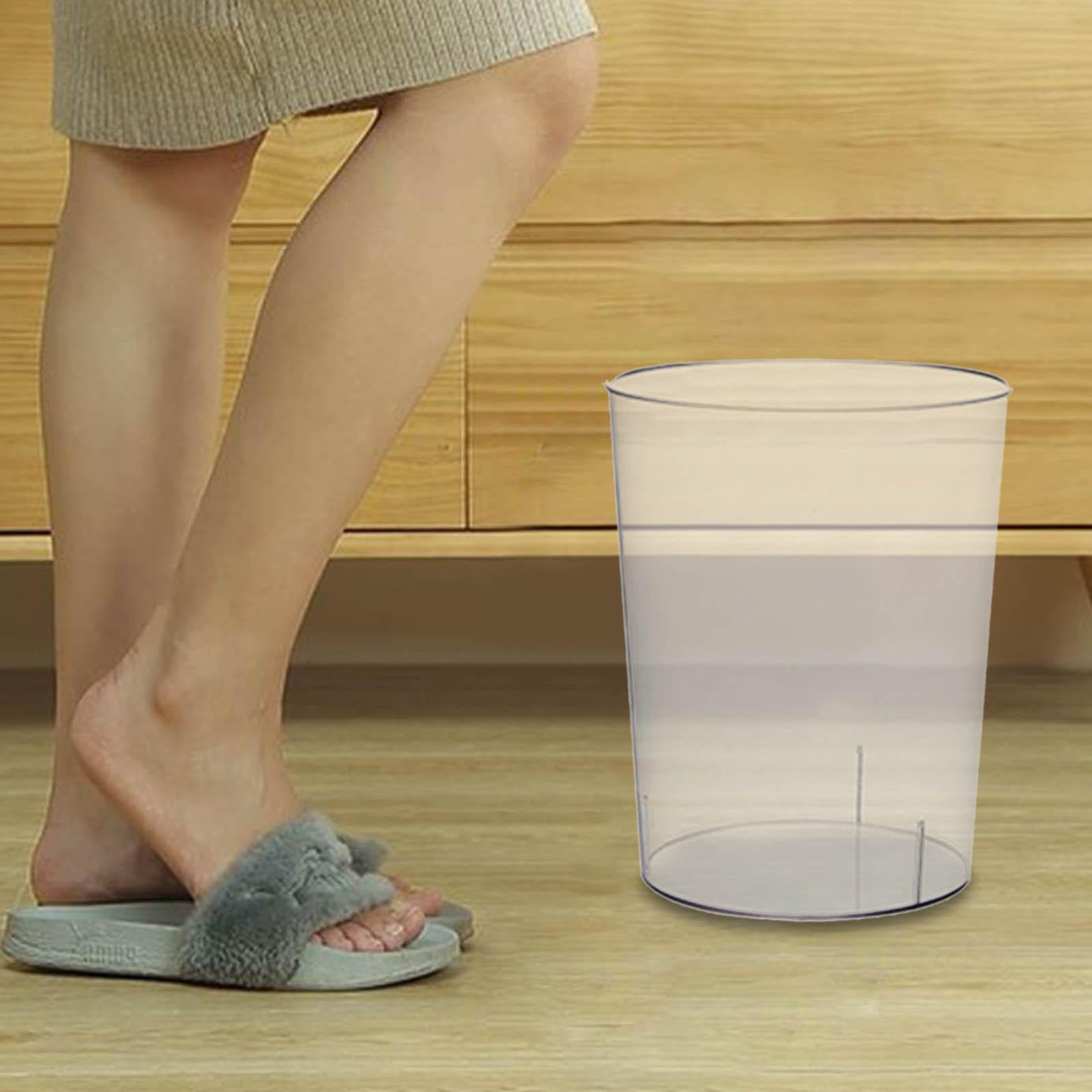Minimalist Trash Can Transparent Wastebasket Waste Paper Bin Garbage ...