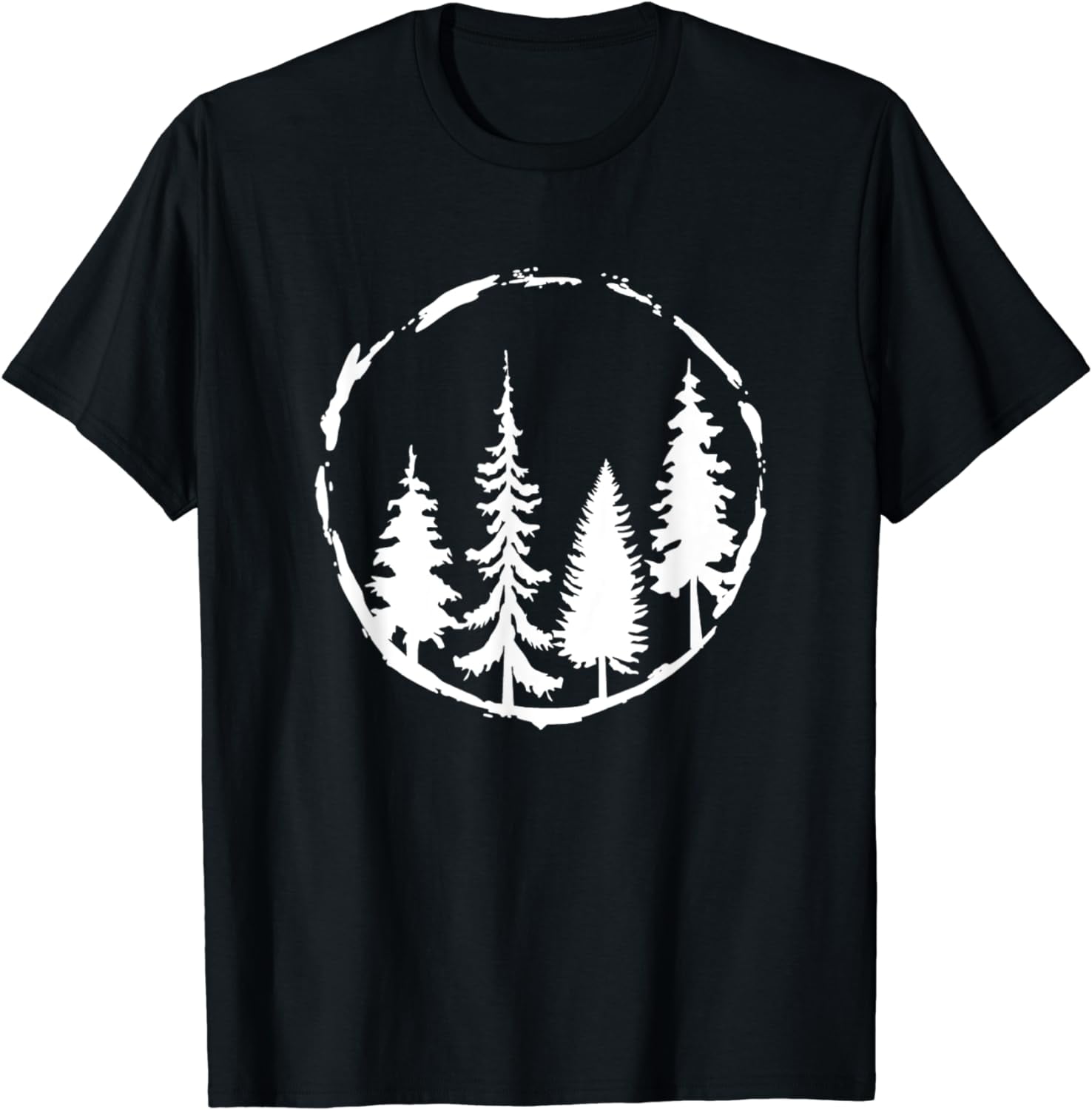Minimalist Tree Design Forest Outdoors and Nature Graphic T-Shirt ...