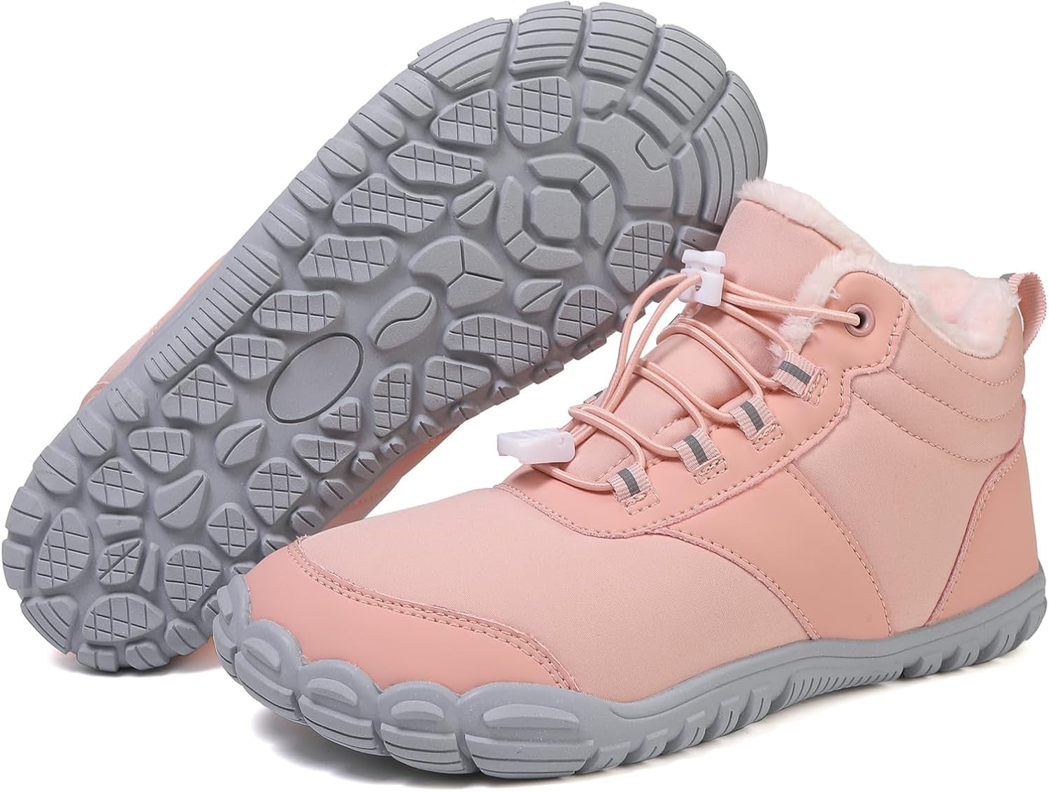 Minimalist Unisex Barefoot Hiking Boots for Winter Slip-On, Warm ...