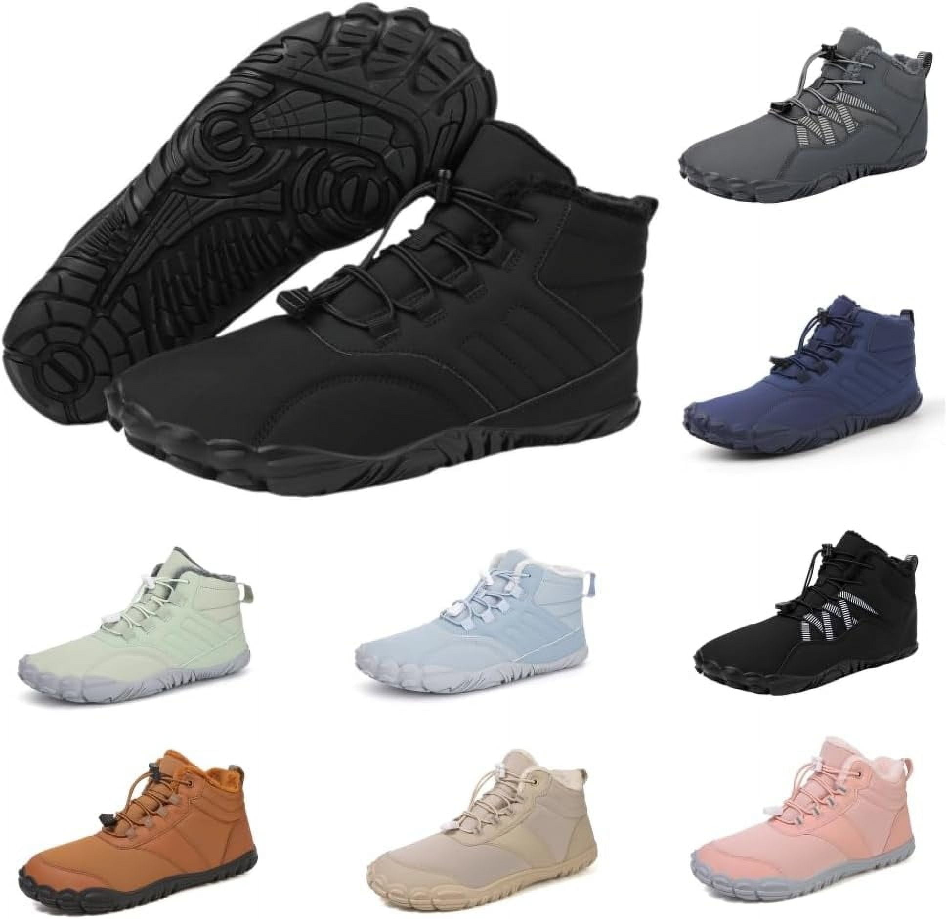 Minimalist Unisex Barefoot Hiking Boots for Winter - Slip - On, Warm ...