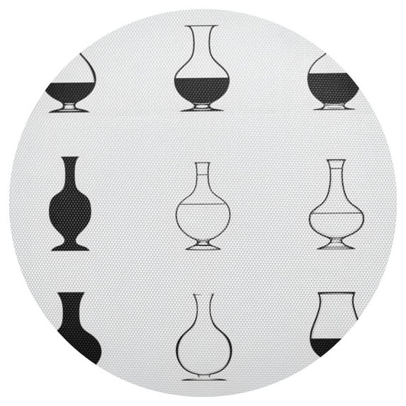 Minimalist Vase Icon 15.4in Diameter PVC Plate Mat, Heat-Resistant and ...