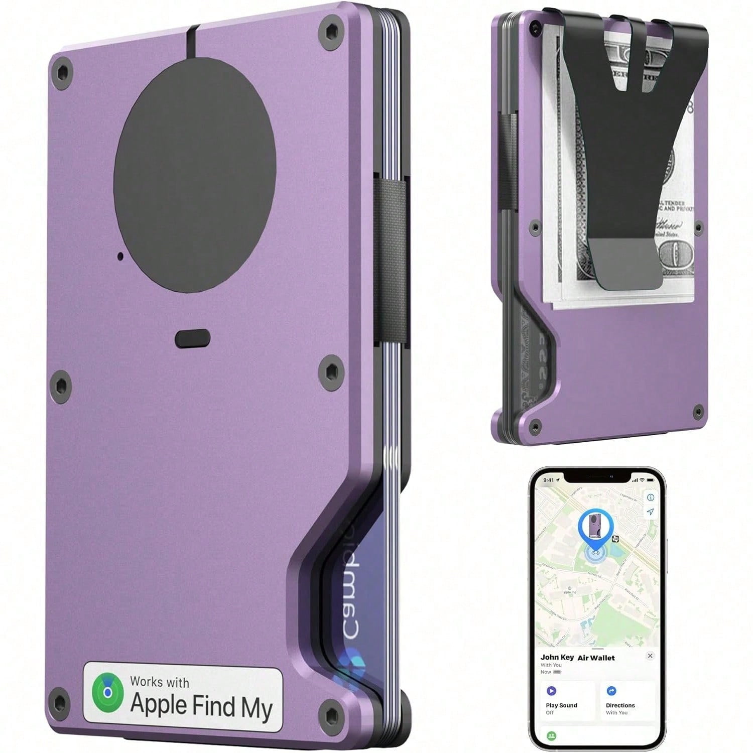 Minimalist Wallet with Built in Airtag Chip, RFID Blocking Credit Card ...