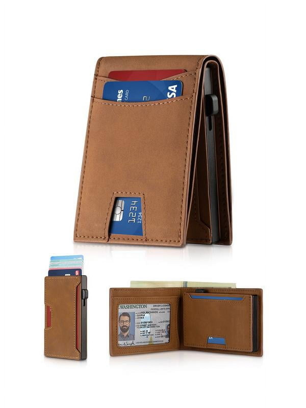 Minimalist Wallet for Men-Men's Slim RFID Blocking Smart Wallets with ...