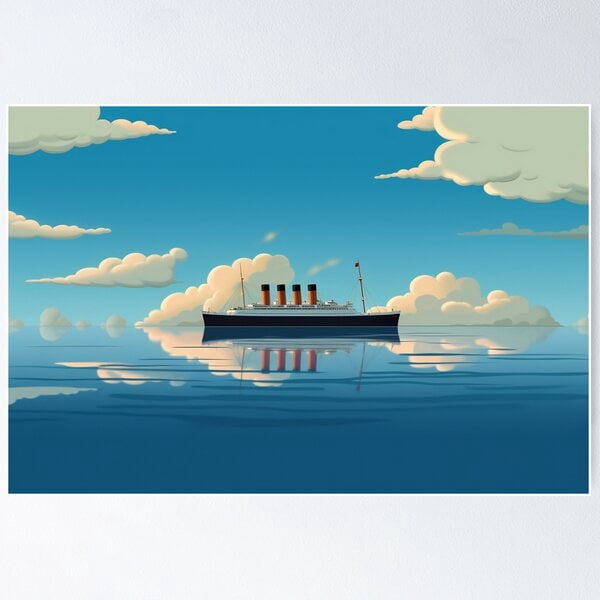Minimalist Wes Anderson Titanic Anime Poster Wall Art, Modern Wall ...
