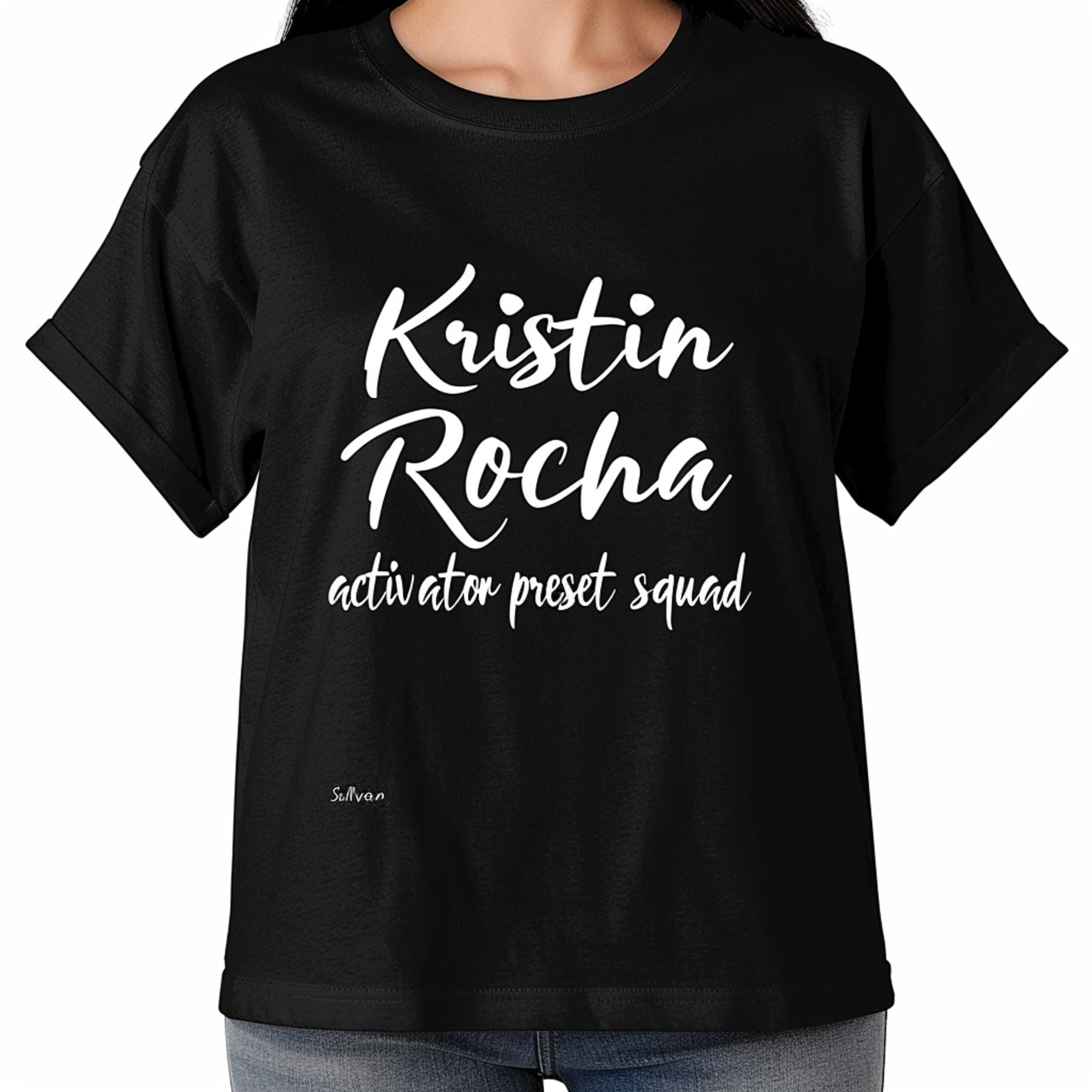 Minimalist White Ink Line Art Black TShirt with Elegant 'Activation ...