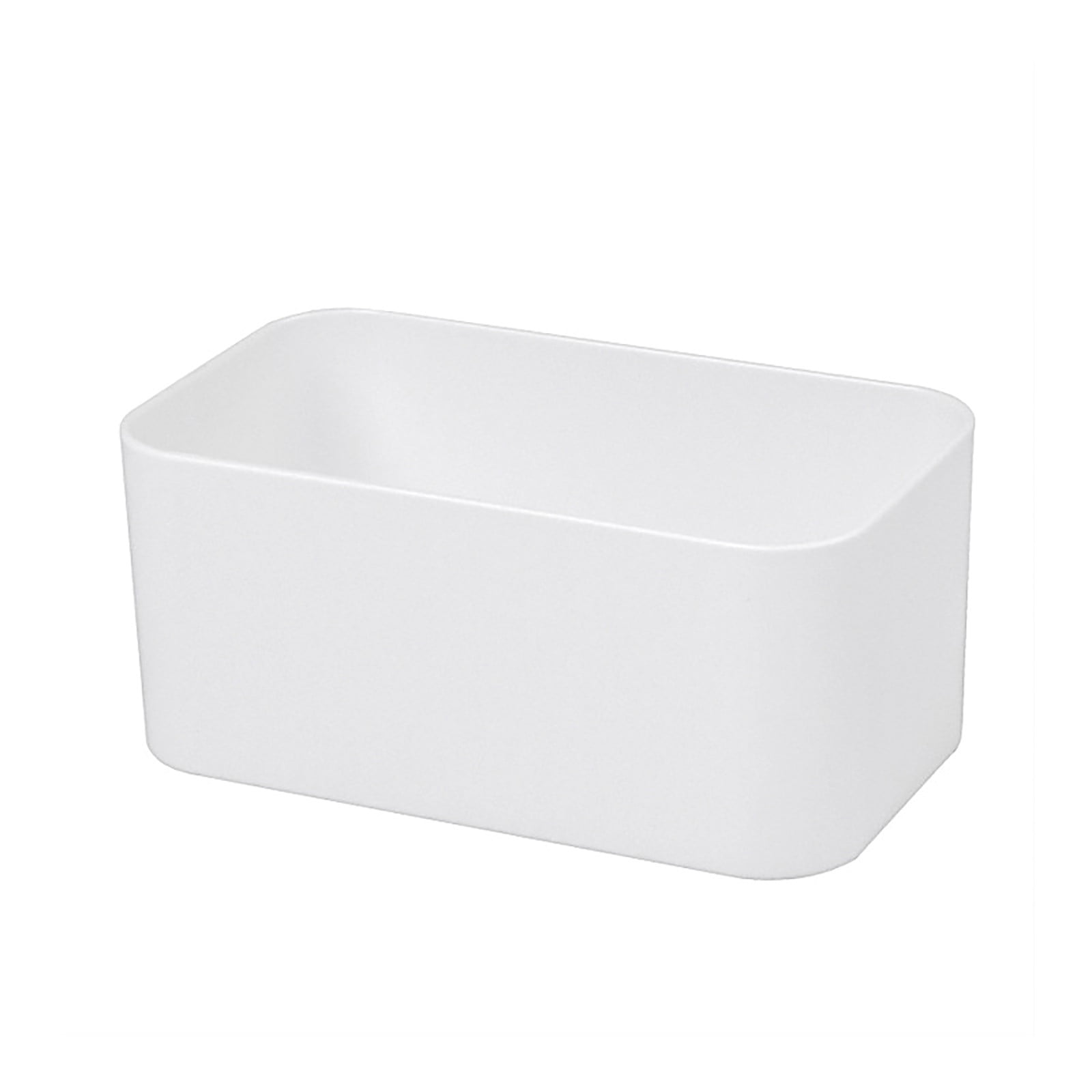 Minimalist White Wall Mounted Container - Self-Adhesive Plastic Storage ...