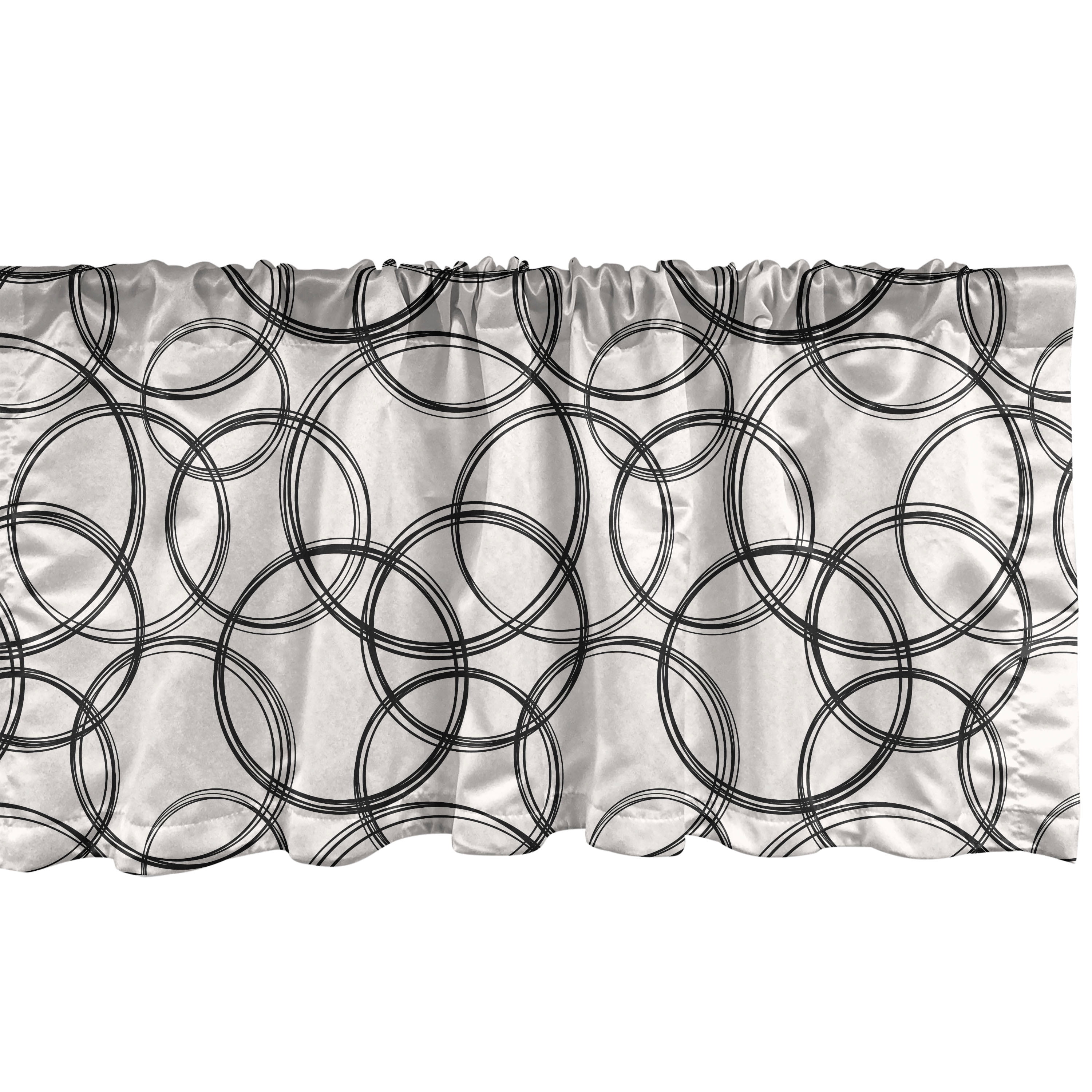 Minimalist Window Valance Pack Of 2 Abstract Overlapping Circles
