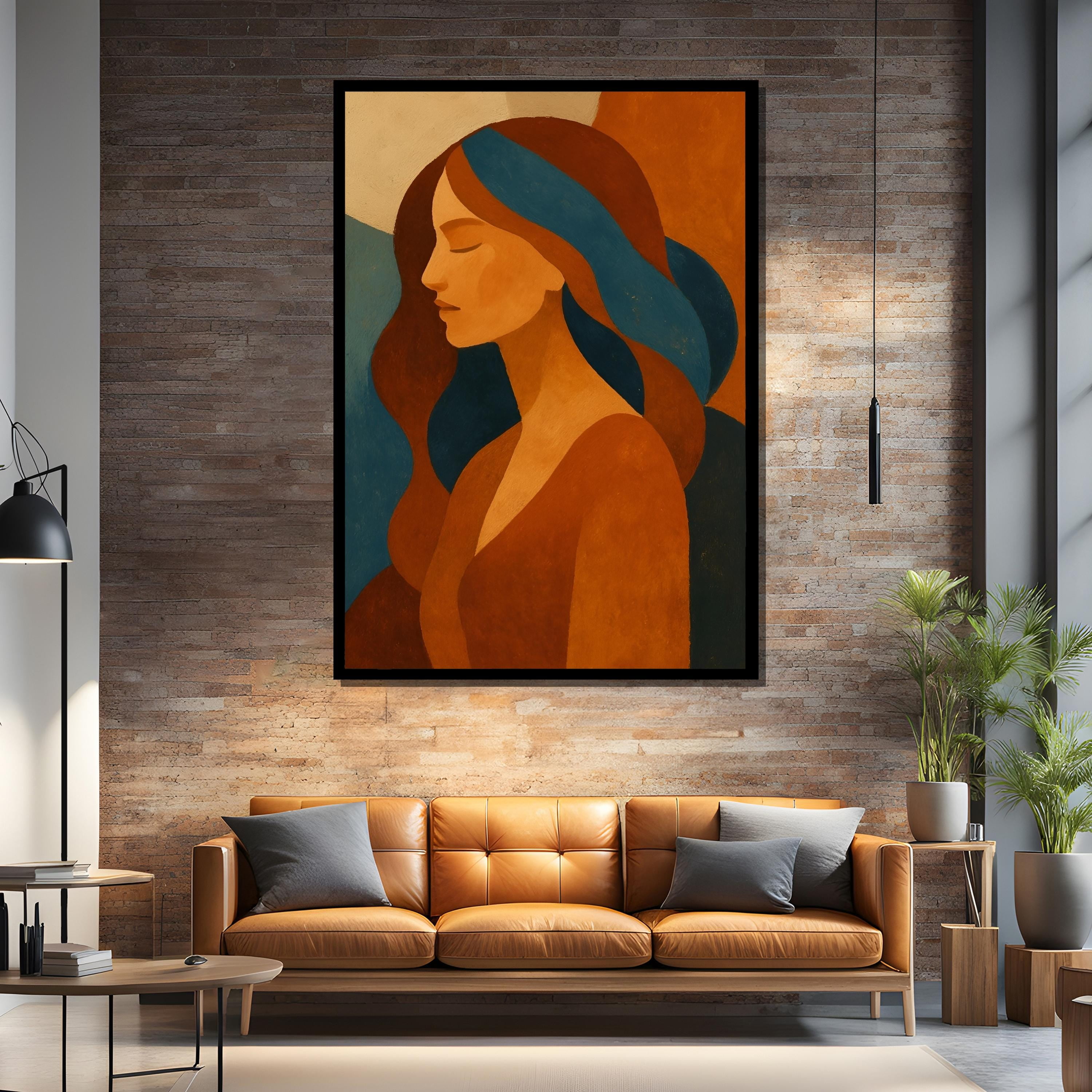 Minimalist Woman Portrait, (Black, White, Gold, Silver), Gallery ...