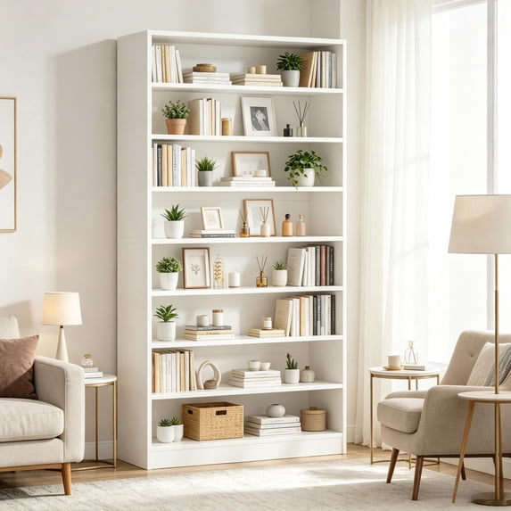 Minimalist Wood Bookshelf Multi-Functional Storage Display Cabinet with ...