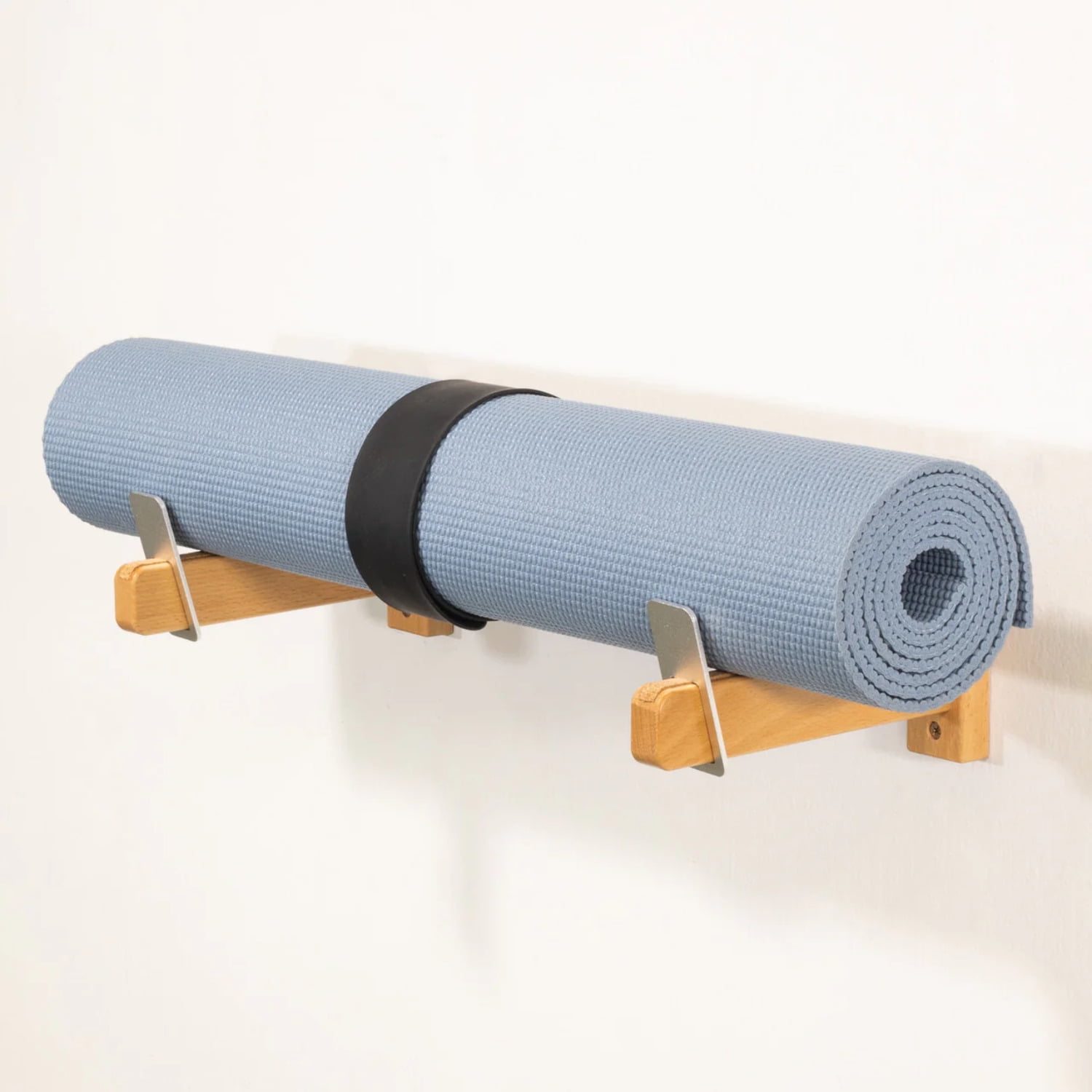 Minimalist Yoga Mat Display | Timber Wood | Wall Mount Fitness Storage ...
