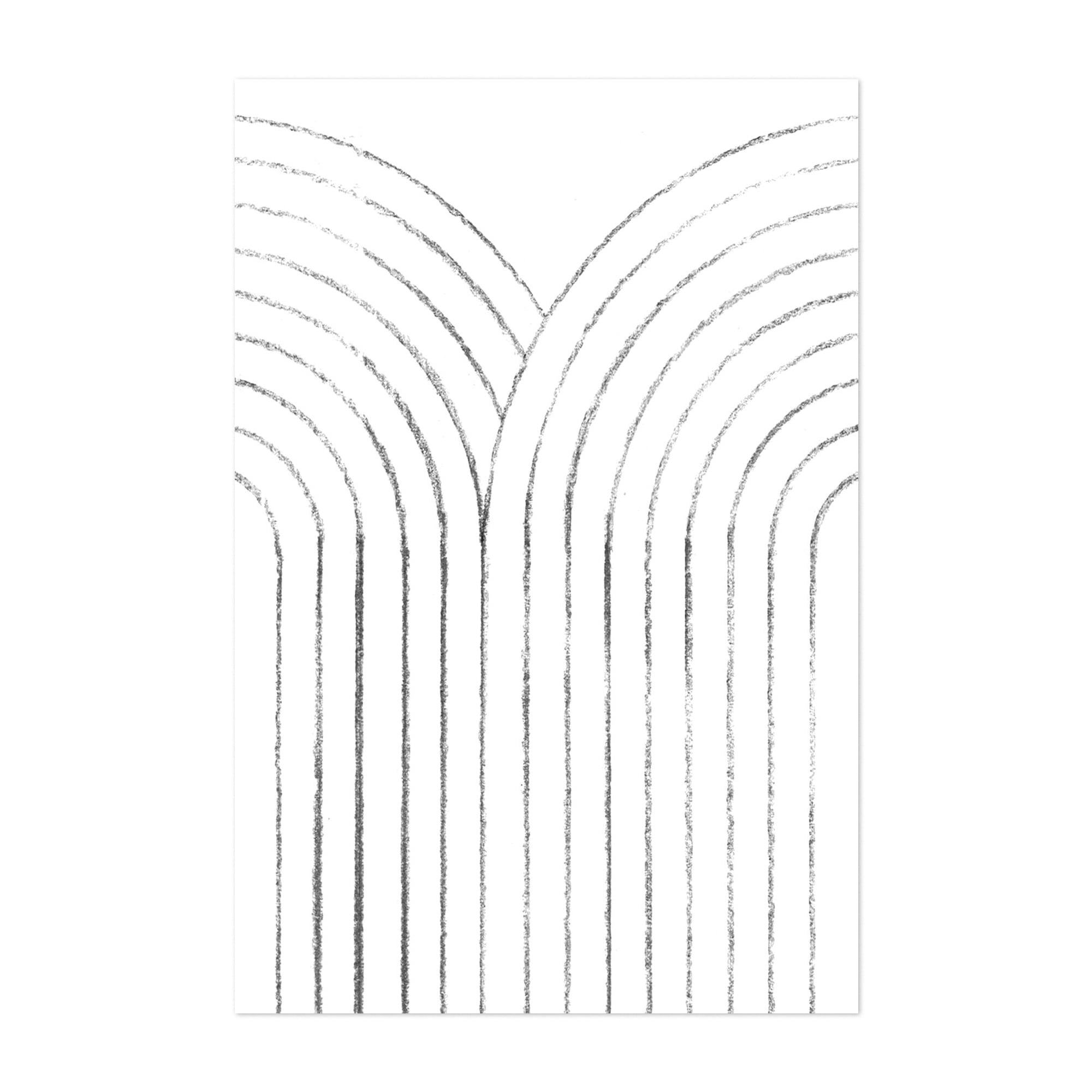 Minimalist line art arches - Line Drawing Abstract Black and White ...