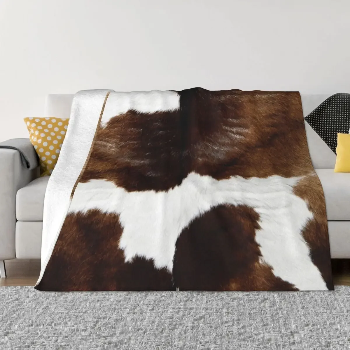 Minimalistic Cattle Cow Throw Blanket for sofa Hairy Blankets - Walmart.com
