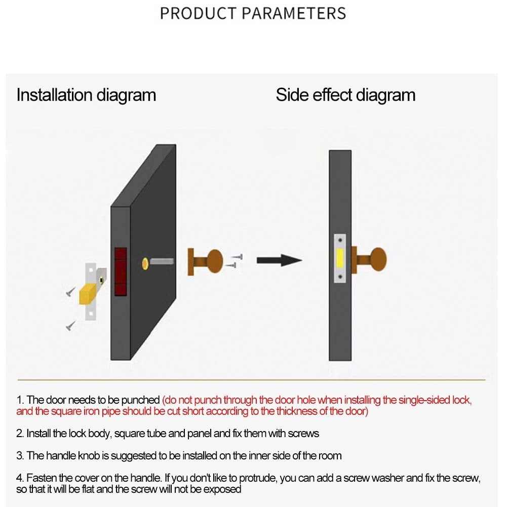 Minimalistic Interior Door Lock with Invisible Design Reliable Security ...