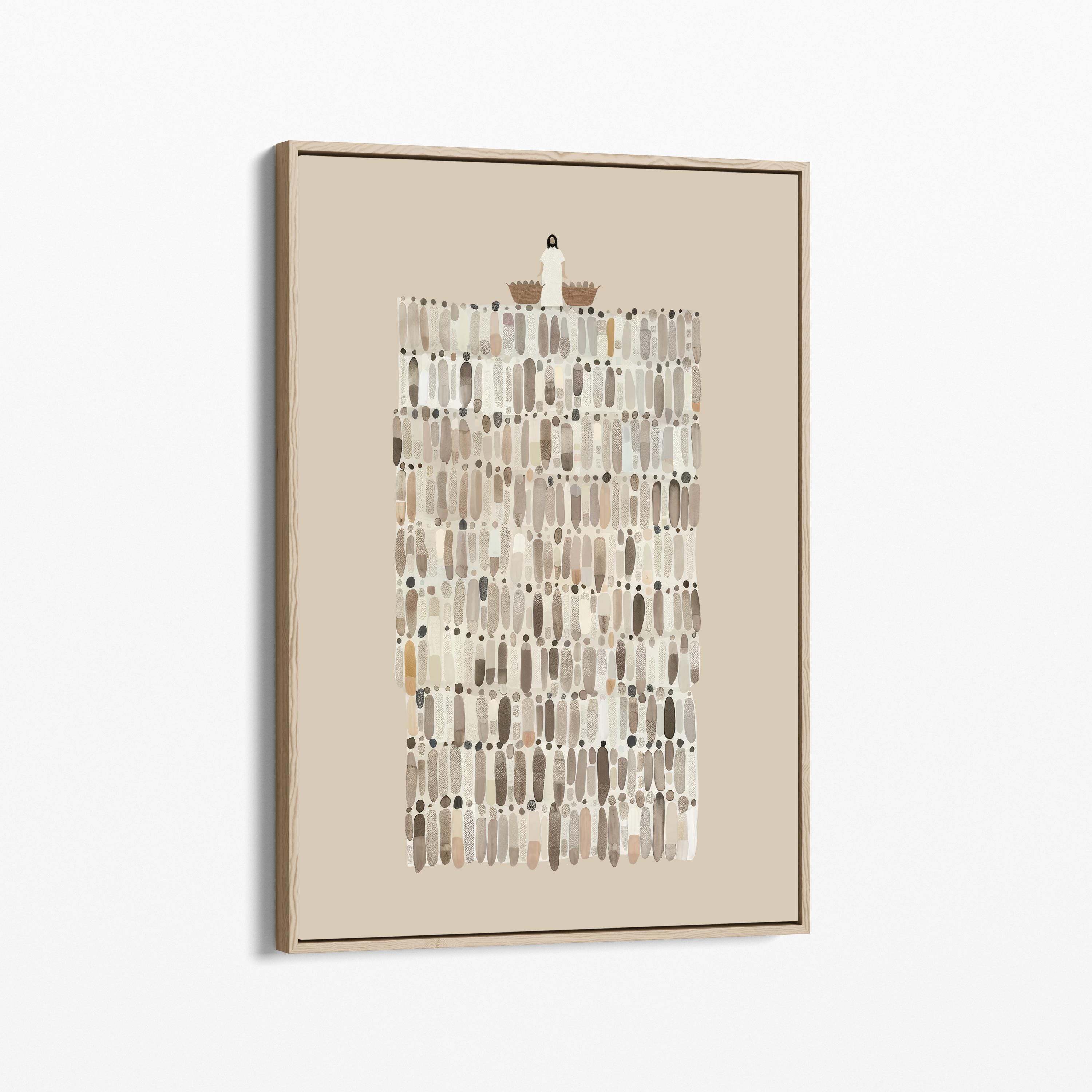 Minimalistic Jesus Feeds The Sketch Print | Loaves Of Bread Fish ...