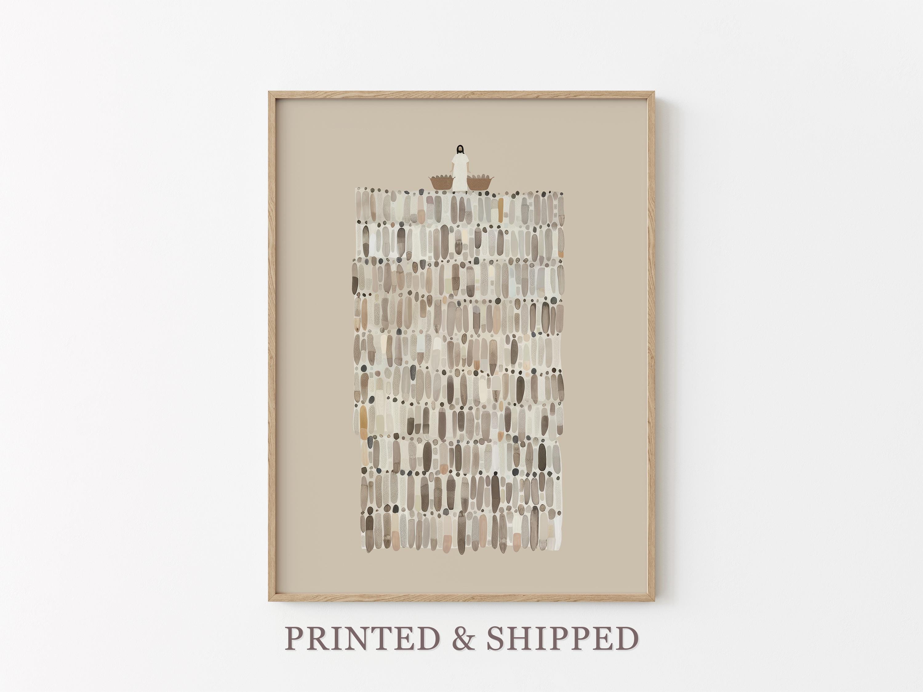 Minimalistic Jesus Feeds The Sketch Print | Loaves Of Bread Fish ...