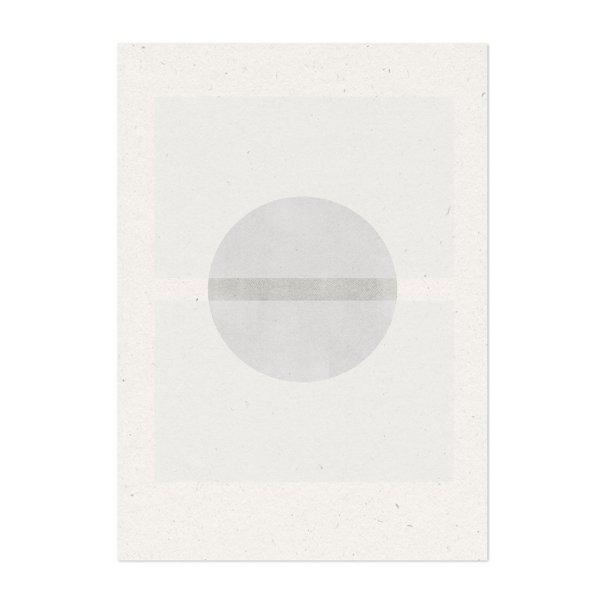 Minimalistic Moon Zen - Collage Abstract Geometric Minimalist Modern Art Black and White Bauhaus ...
