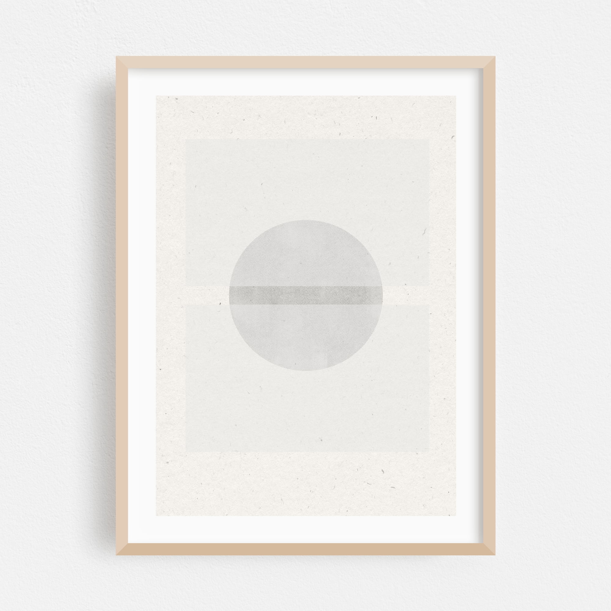 Minimalistic Moon Zen - Collage Oak Framed Wall Art Print 16 x 24 ...