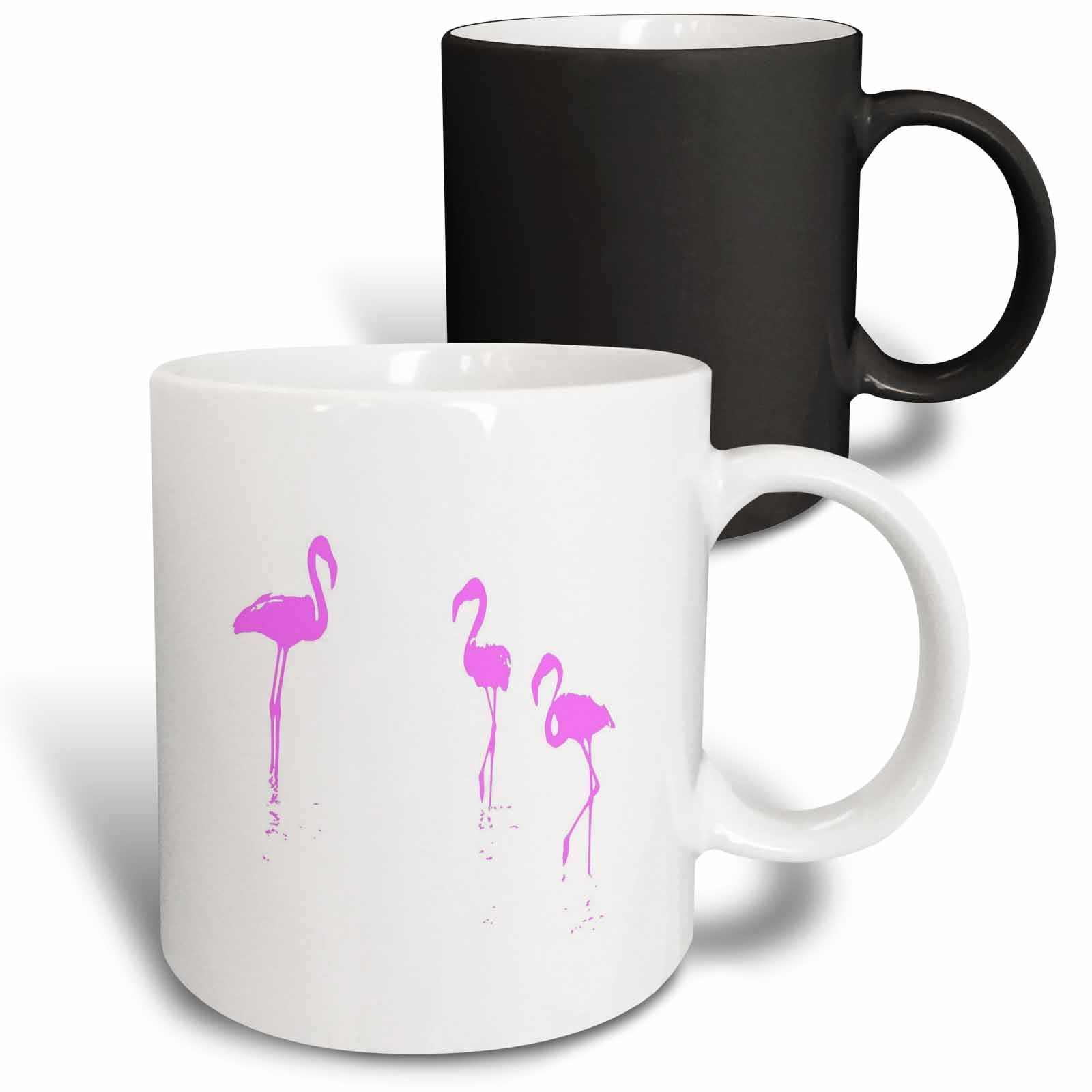 3drose, Minimalistic Three Flamingos Silhouette in Pink, 11oz Magic ...