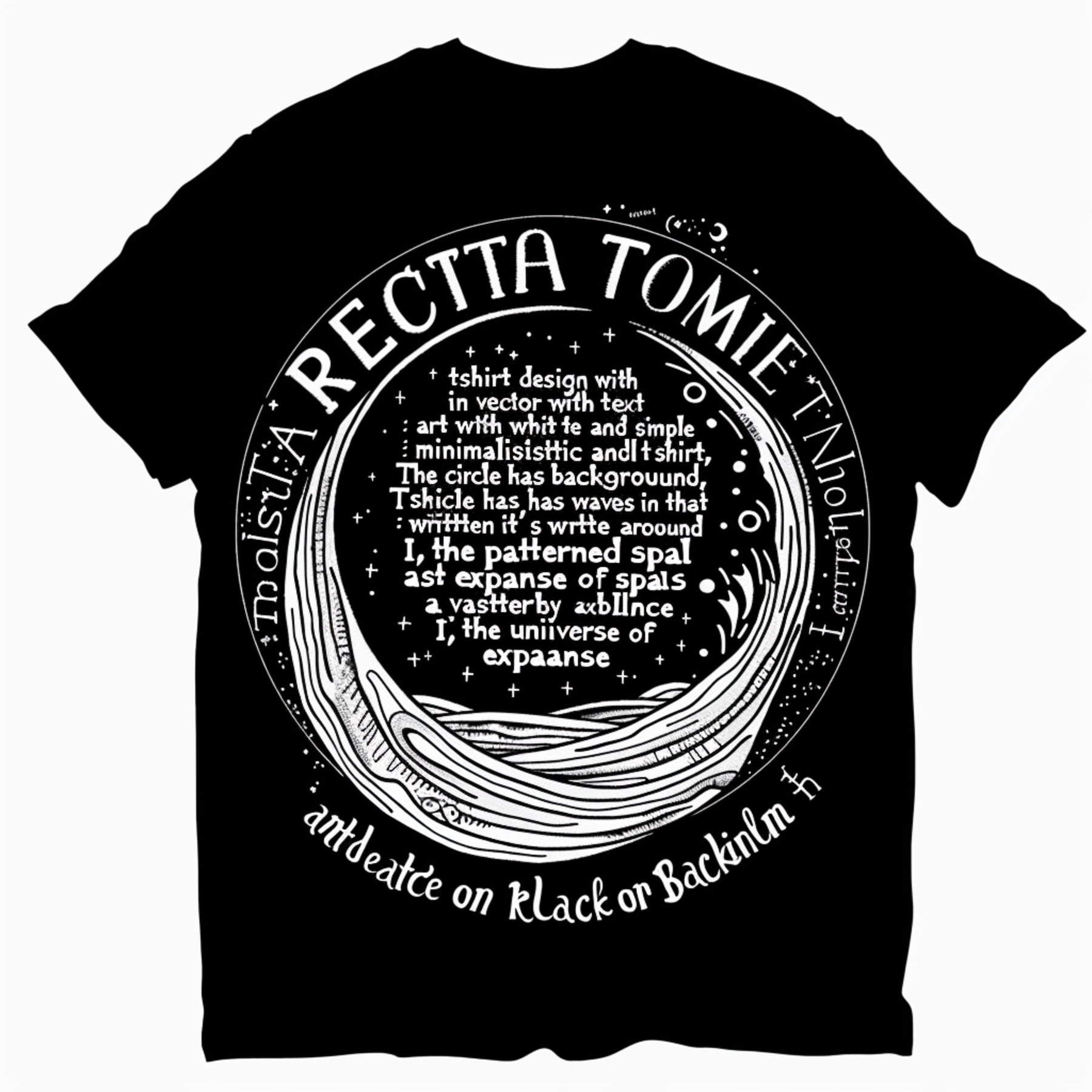 Minimalistic Trust the Universe T Shirt with Ocean Waves Circle Design ...