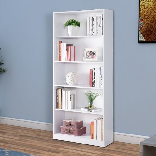 Minimalistic Yet Stylish Bookcase, White- Saltoro Sherpi - Walmart.com