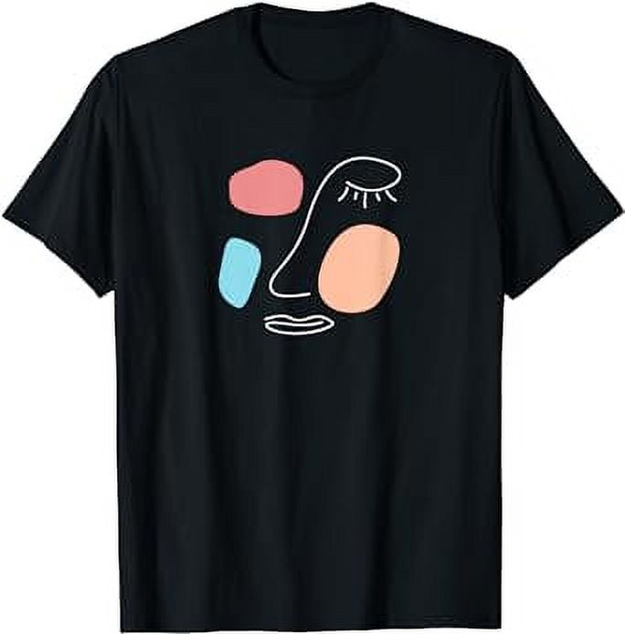 Minimalistic face portrait with Pastel Symphonies T-Shirt - Walmart.com Minimalistic face portrait with Pastel Symphonies T-Shirt - Walmart.com