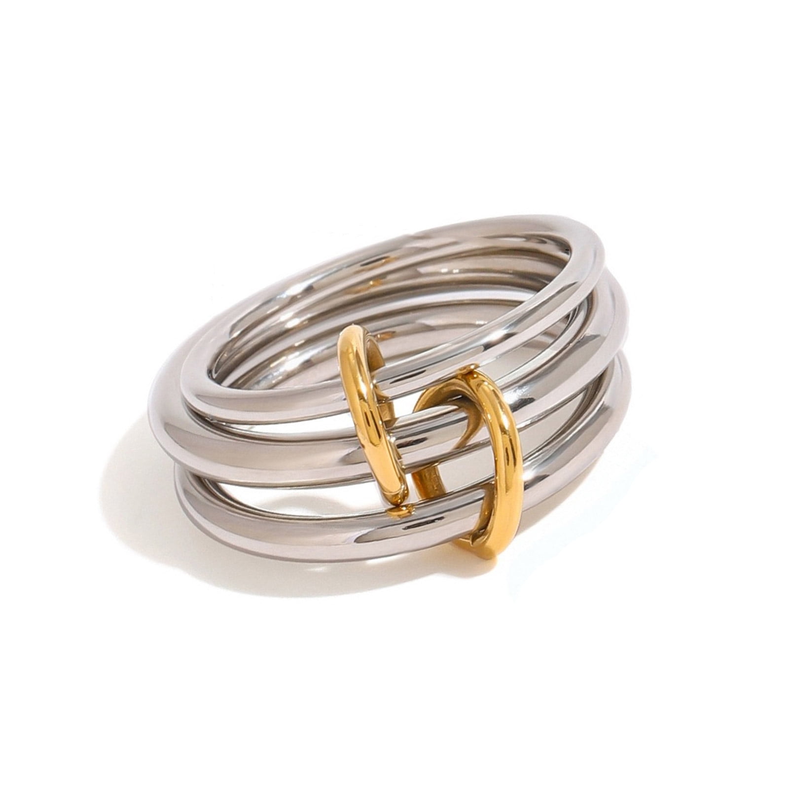 Minimalists Designs Sturdy Alloy Rings Portable Accessory for Stacking ...
