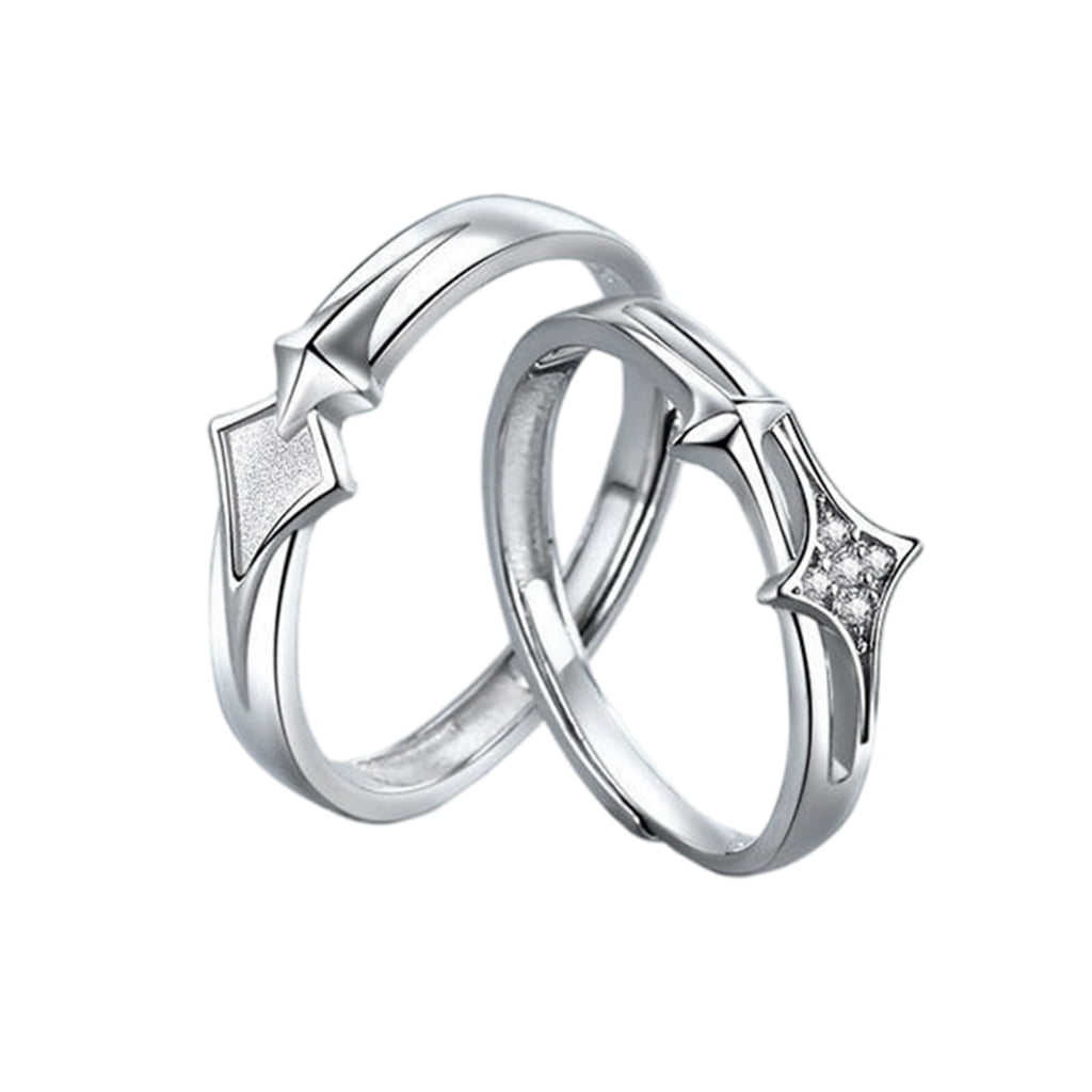 Minimalists Star Couple Rings With Sturdy Brass Materials Decoration ...