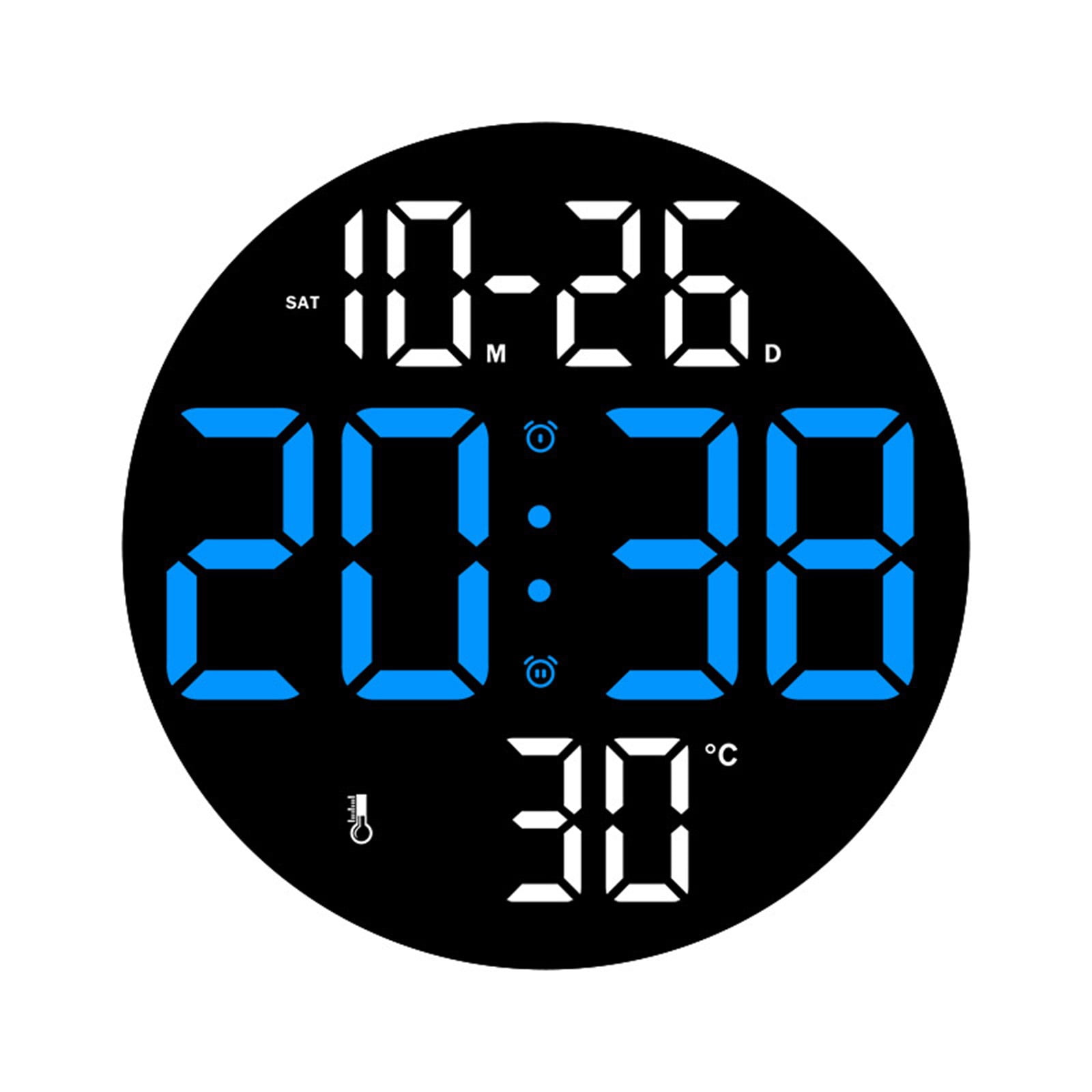 Minimalists Wall Clock Remote Controls Digital Wall Clock LED Alarm ...