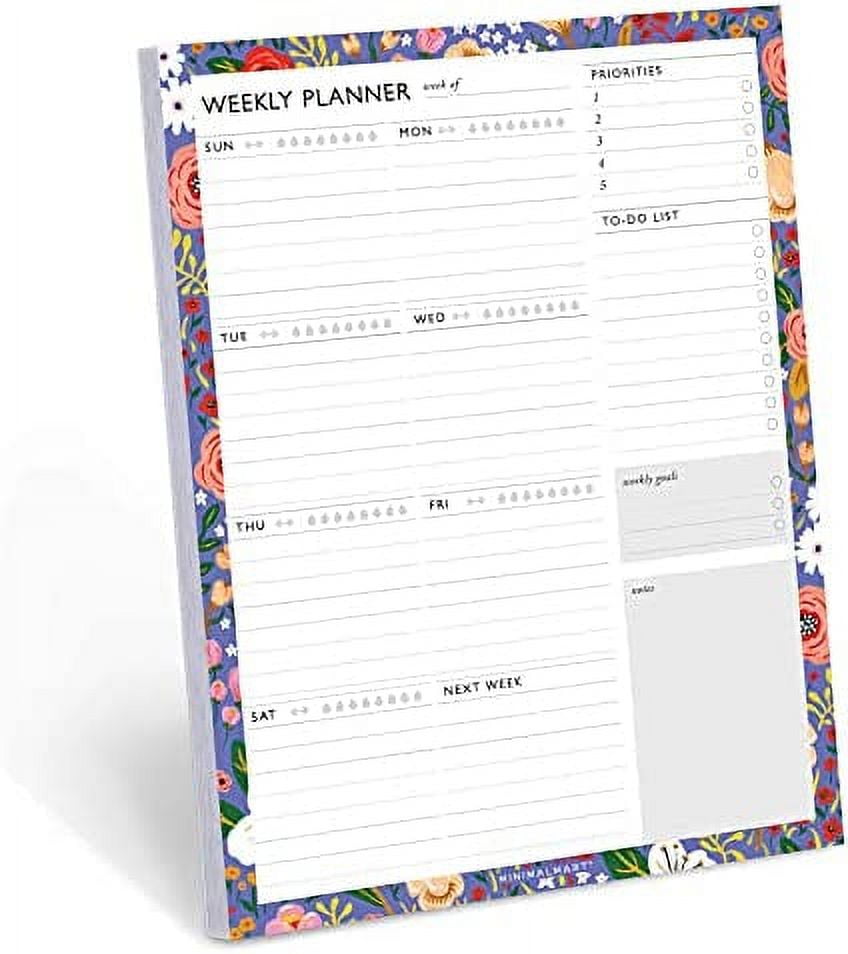Minimalmart Weekly Planner with 52 Undated 8.5 x 11 Tear-Off Sheets ...