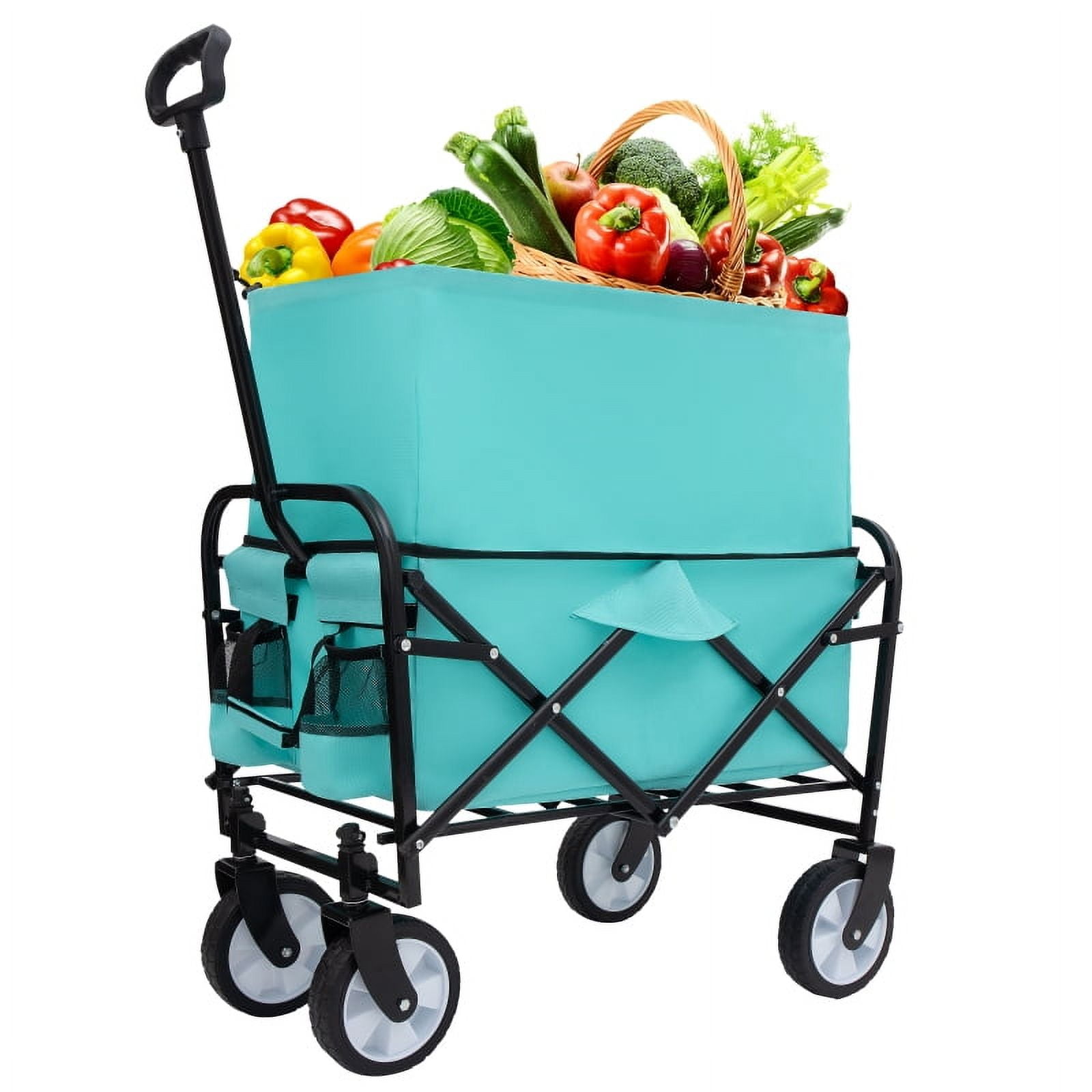 Minimeetall Extention Collapsible Foldable Wagon Cart with strapping ...