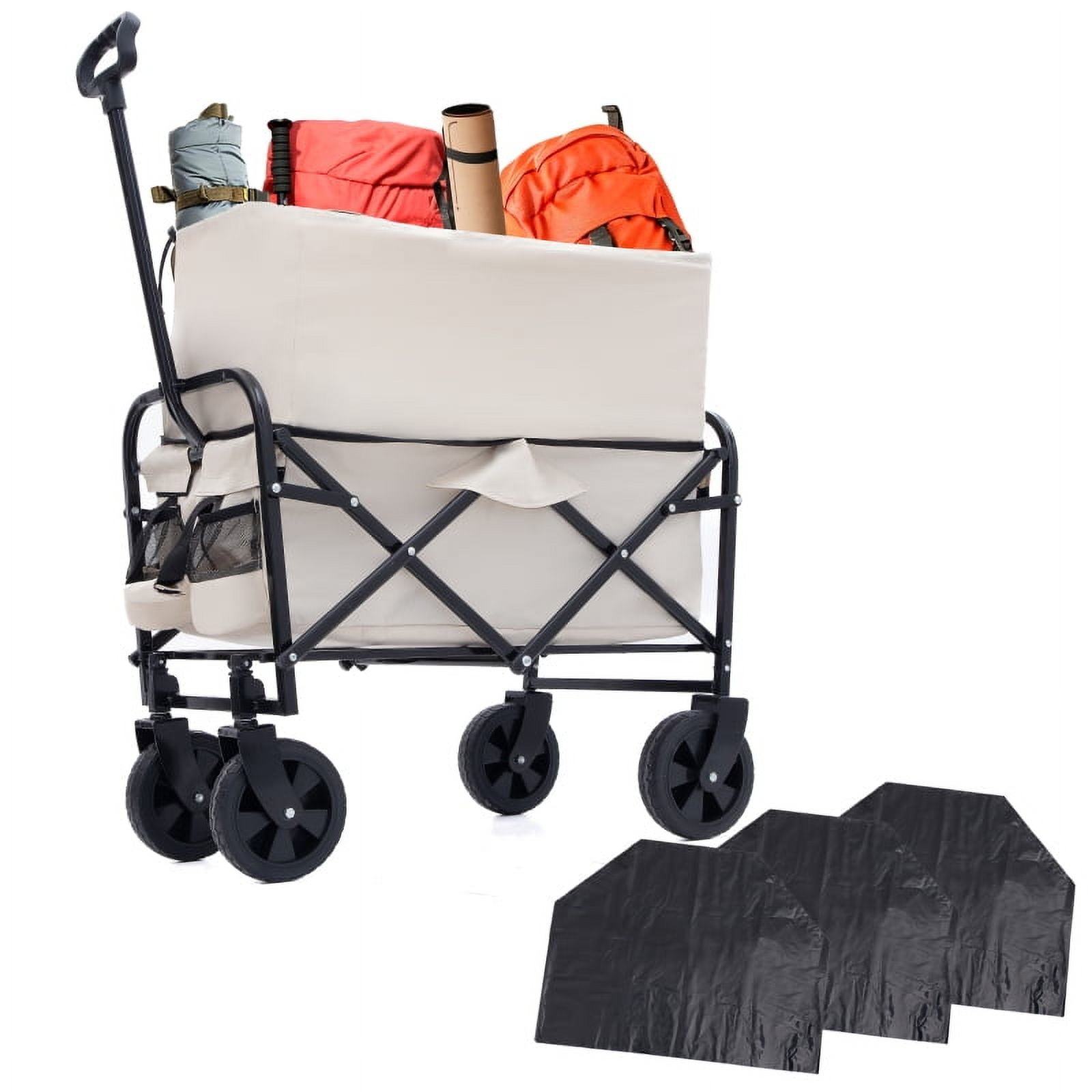 Minimeetall Multi-use Bag,Collapsible Foldable Wagon Cart Beach Wagon ...
