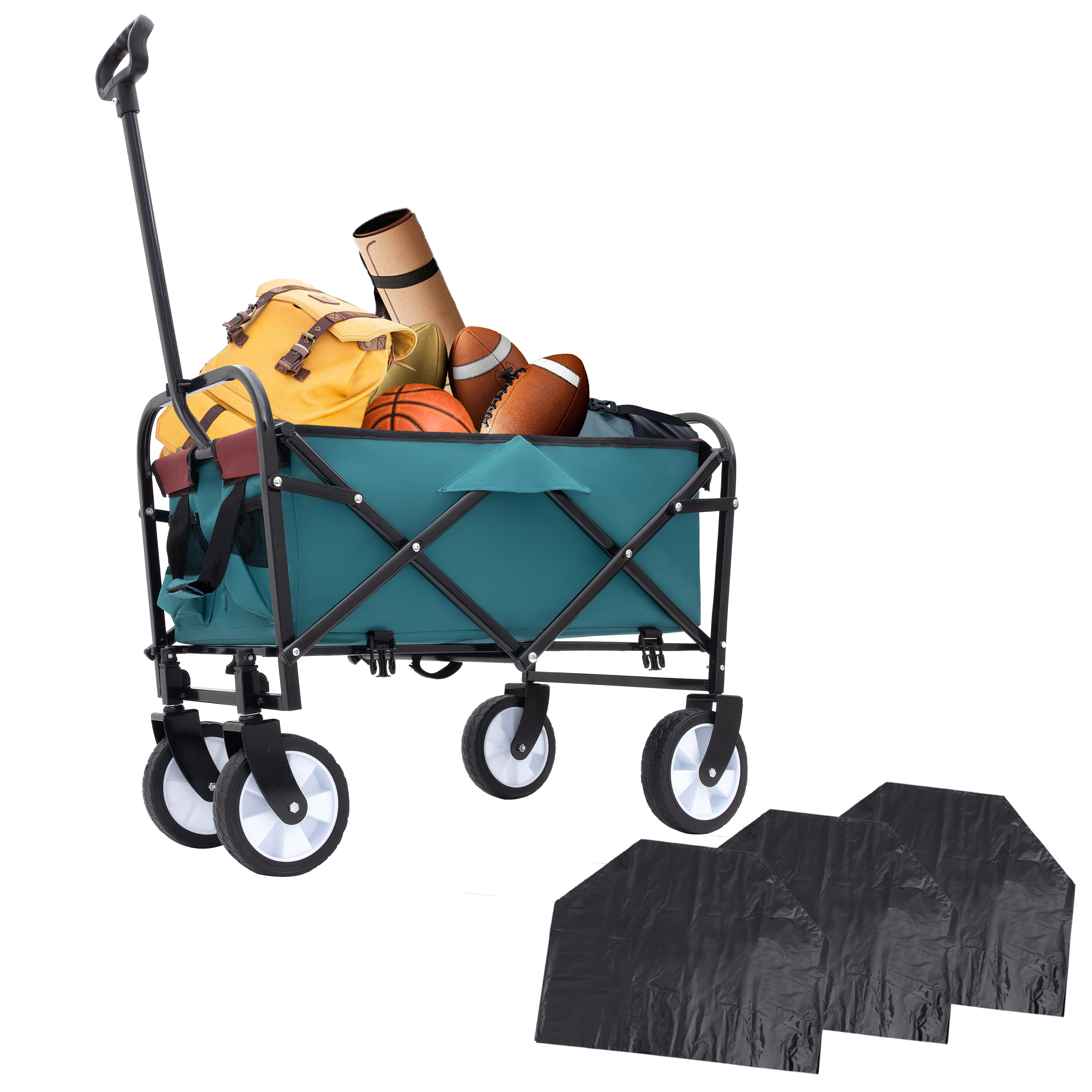 Minimeetall Multi-use Bag,Collapsible Foldable Wagon Cart Beach Wagon ...