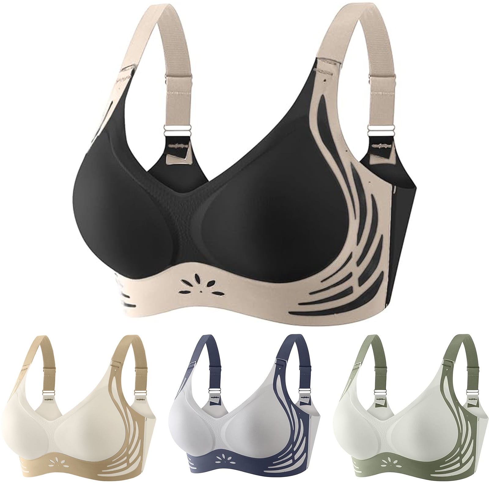 Minimizer Bras for Women,Full Coverage No Underwire Bralettes,Push Up ...