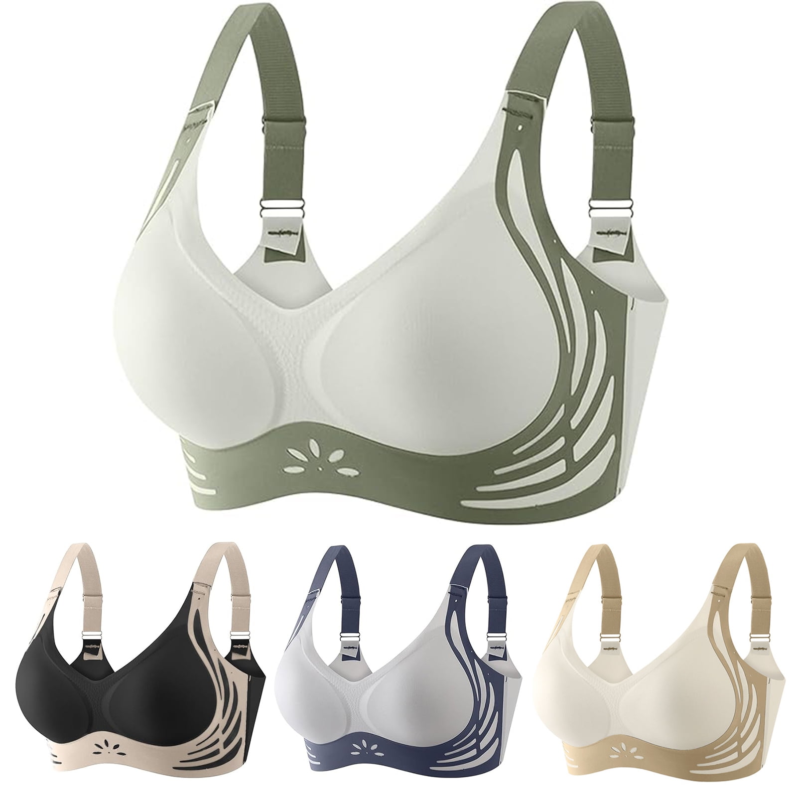 Minimizer Bras for Women,Full Coverage No Underwire Bralettes,Push Up ...