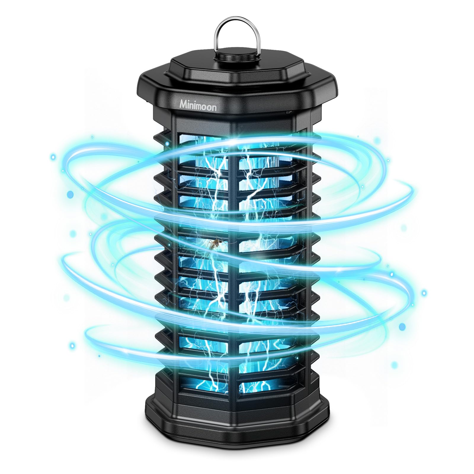 Minimoon Bug Zapper Outdoor 4000V Powerful Electric Mosquito Zapper ...
