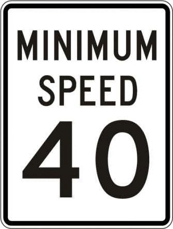 Minimum Speed Limit Sign Regulatory Traffic Signs Metal - Caution ...