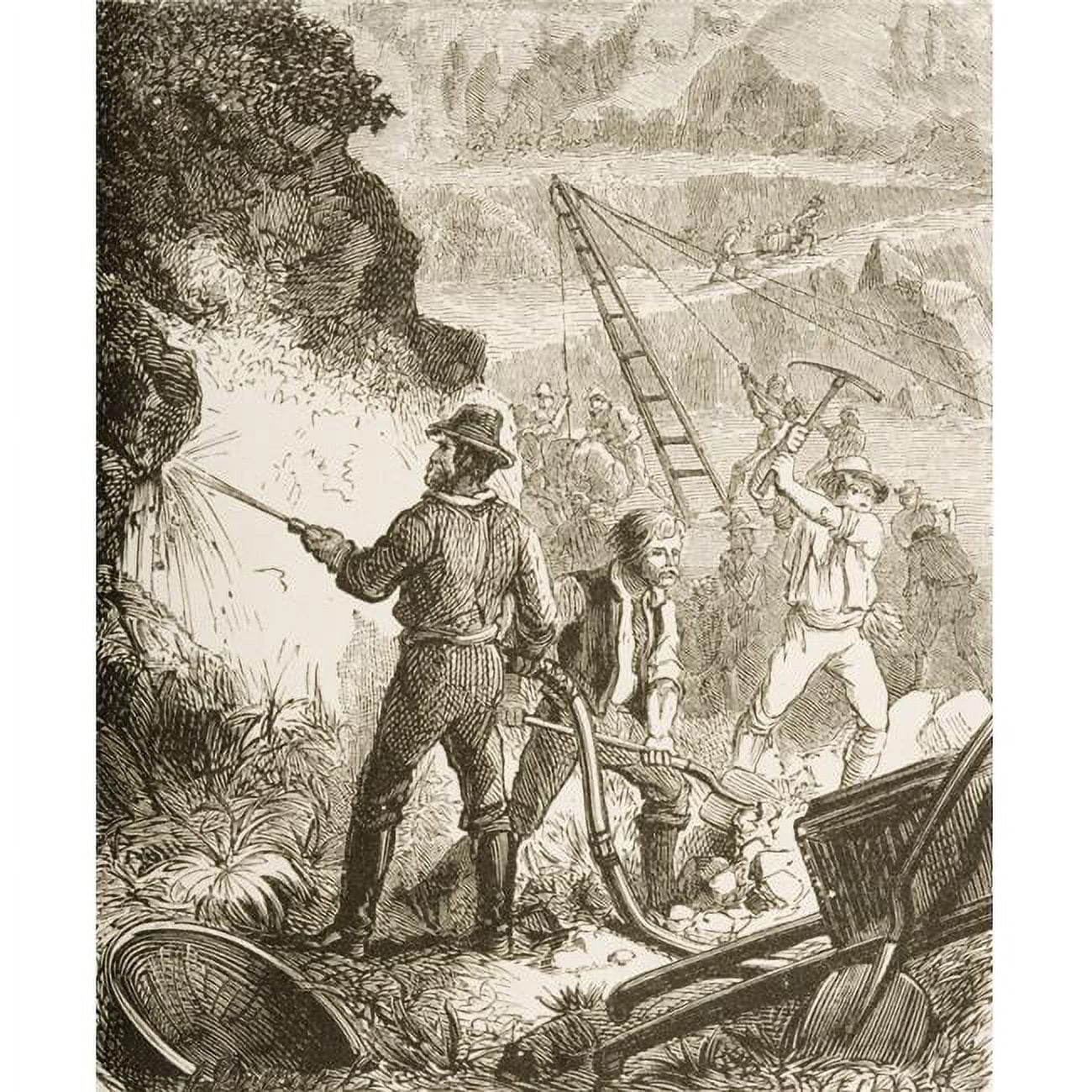 Mining Operations In The 1870S From American Pictures Drawn with Pen ...