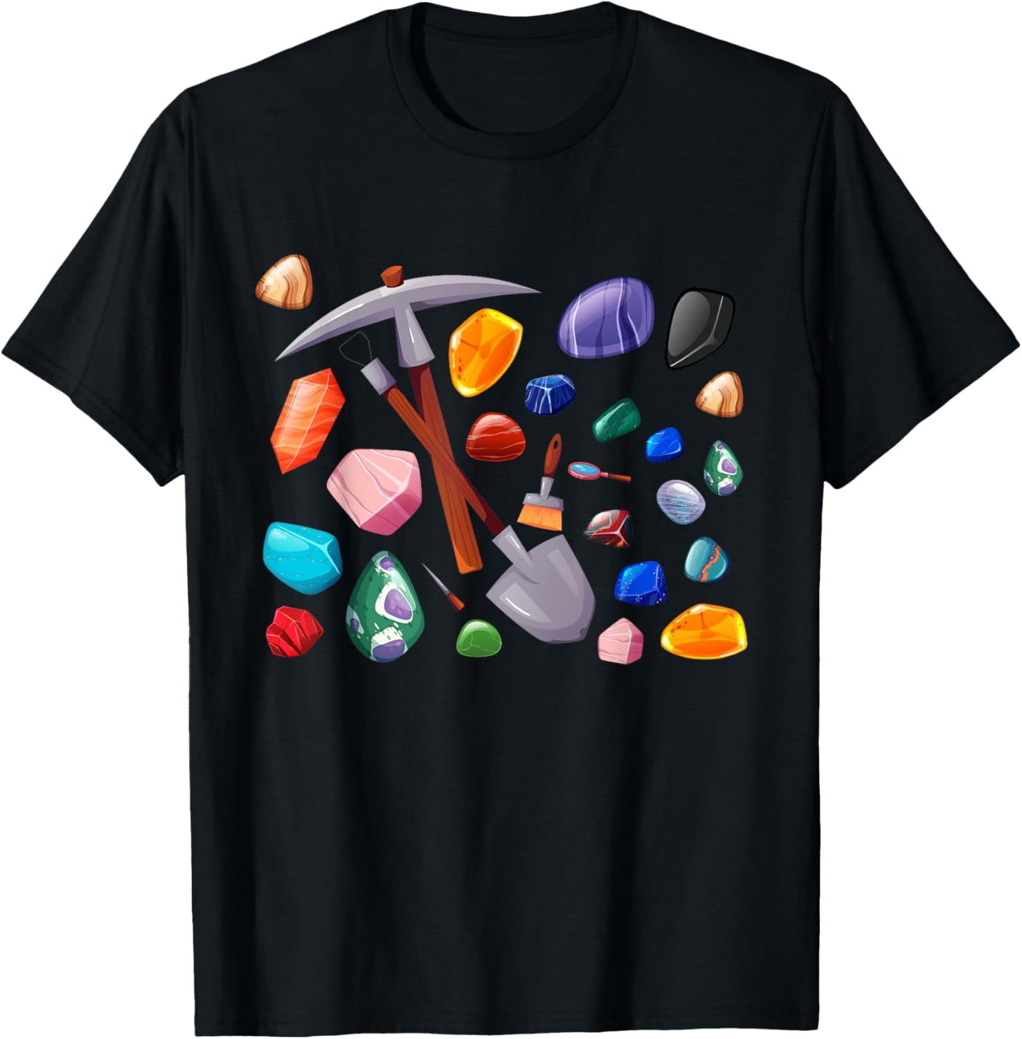 Mining Tools Graphic Funny Science Gem Hunters Scientists T-Shirt ...