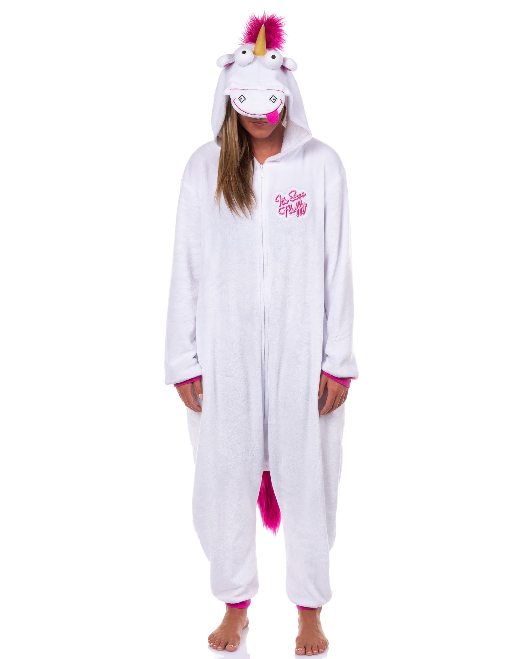 Minion Women's Fluffy Unicorn Costume Unions Suit Fleece Onesie Pajama ...