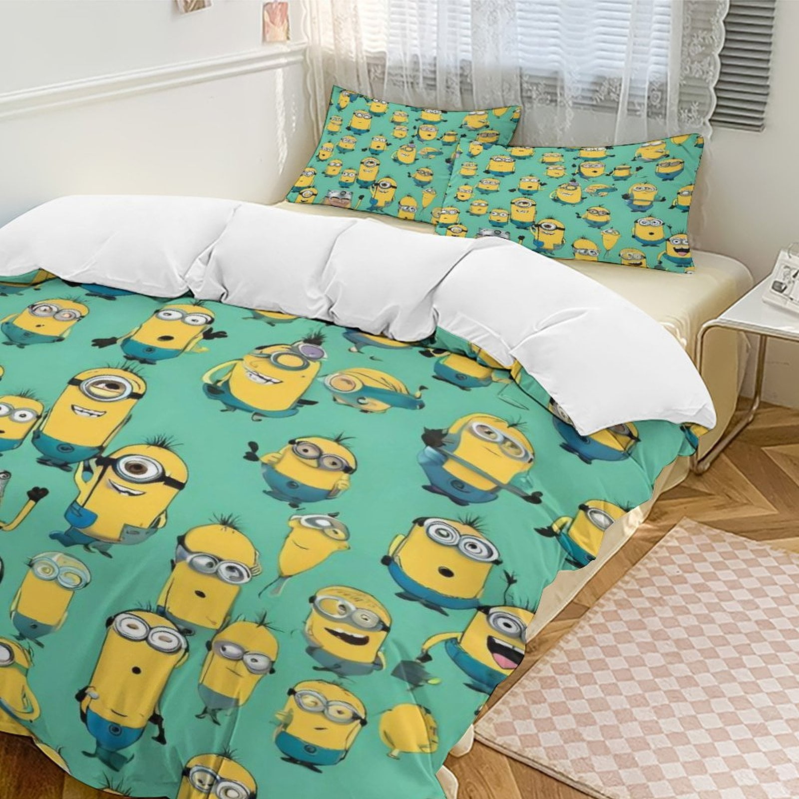 Minion_s 3 Piece Bedding Set Cartoon Comforter Set Cute Duvet Cover ...