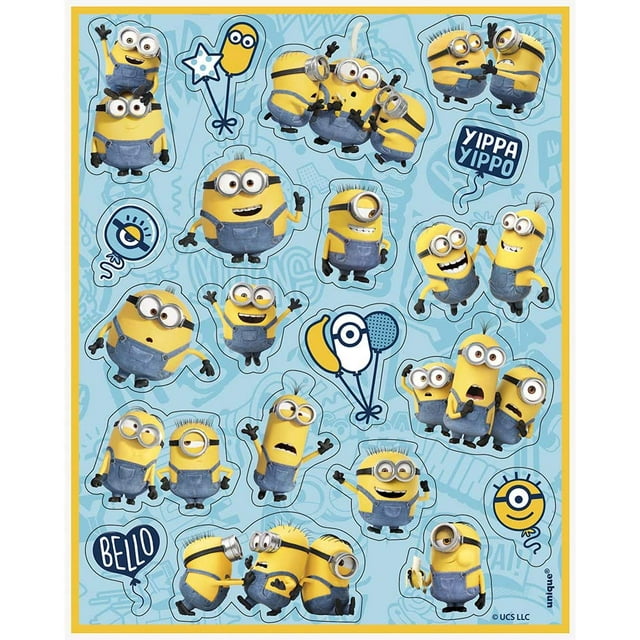 Minions 2 Assorted Sticker Sheets - 26" (4 Pcs) - Multicolor Sticker ...