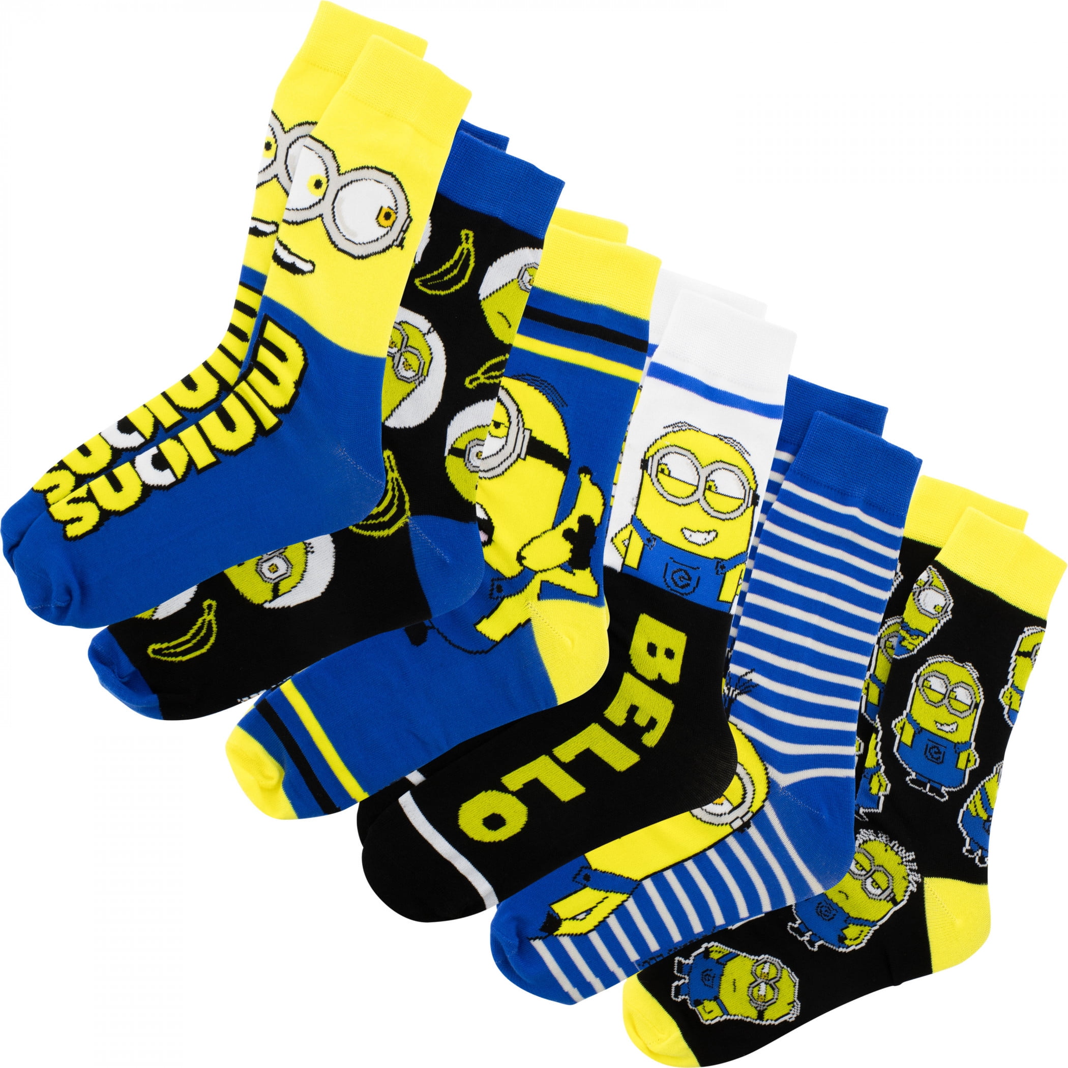 Minions Assorted Characters 6-Pack Crew Socks - Walmart.com