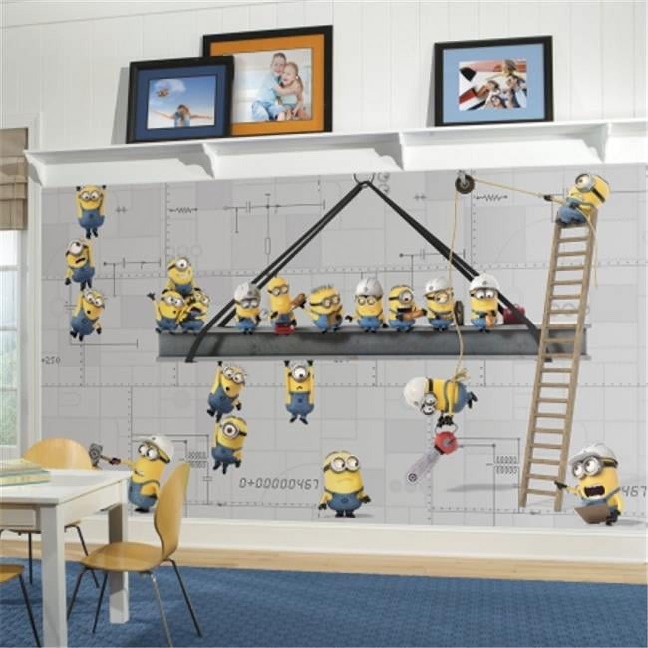 Minions At Work XL Chair Rail Prepasted Ultra Strippable Mural ...