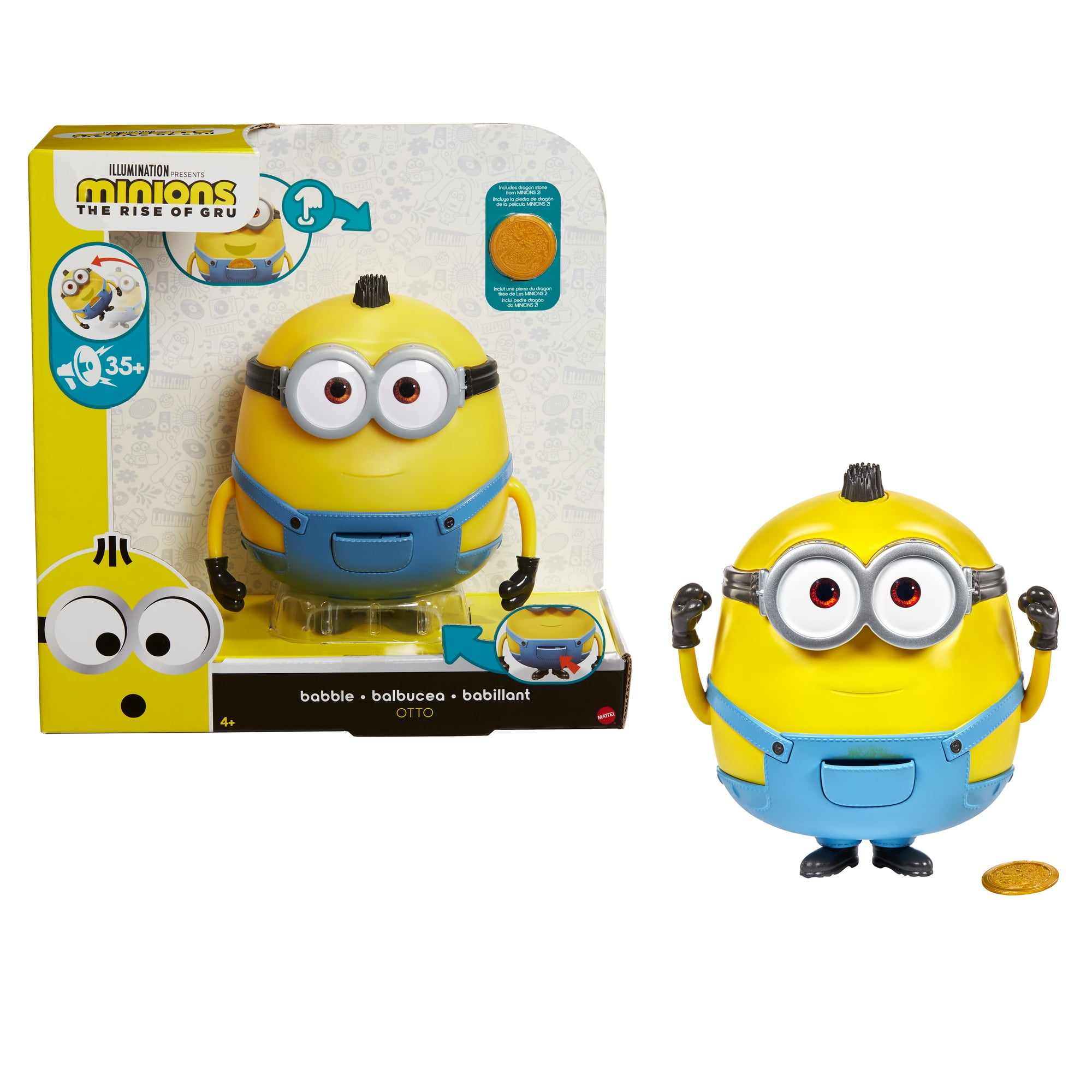 Minions Babble Otto Action Figure with Golden Stone Accessory, 35 ...